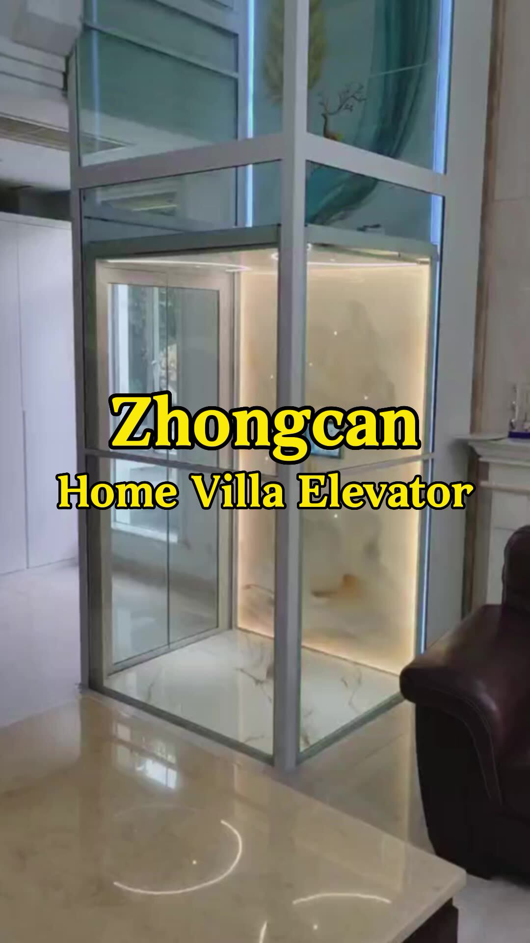 Modern Fashion 3 Floors 4 Story House Villa Elevators Glass Cabin Panoramic Residential Lift ...