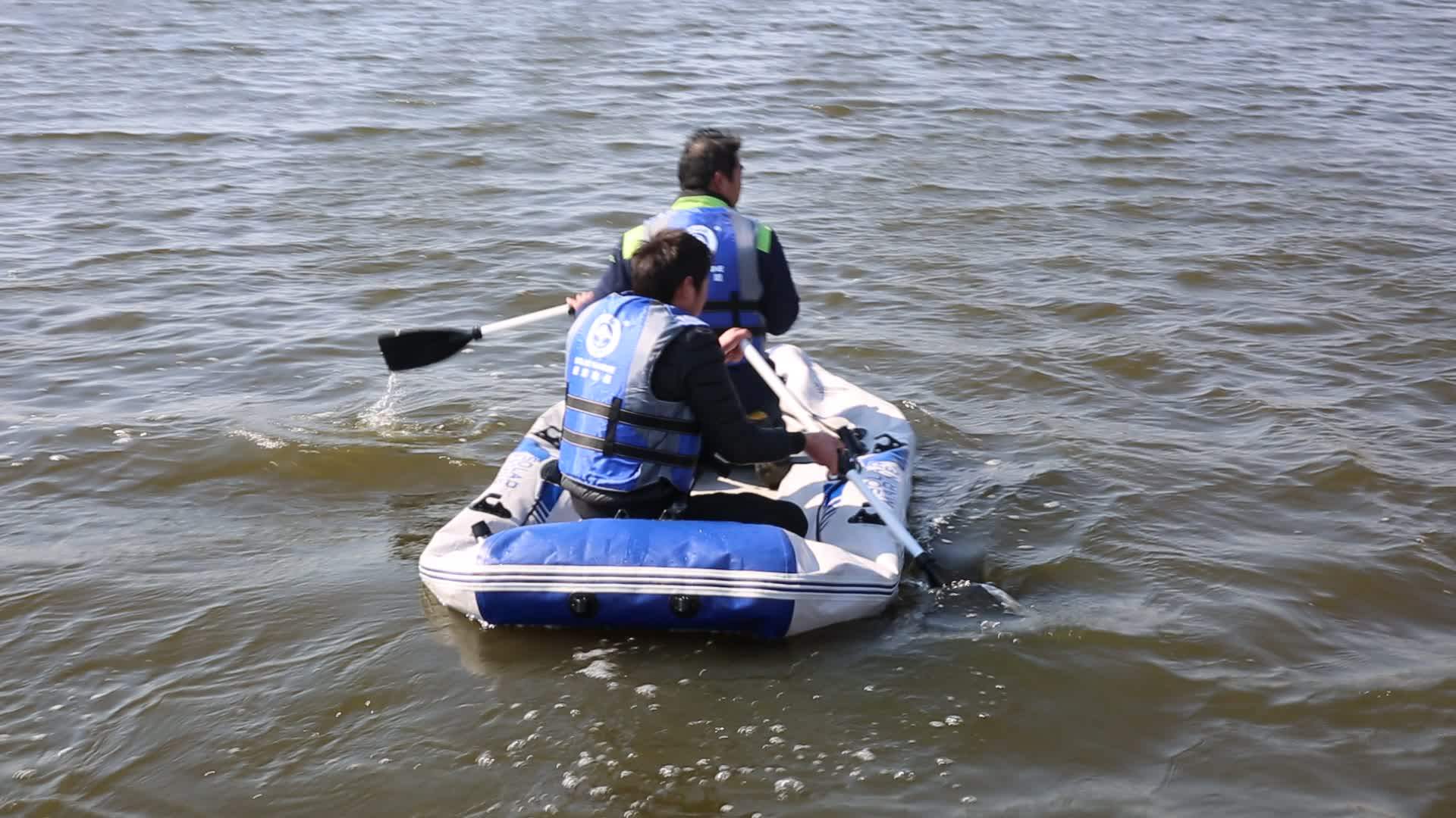 Ihomeinf Inflatable Boat 2 3 4 Person Fishing Boats Boating Dinghy ...