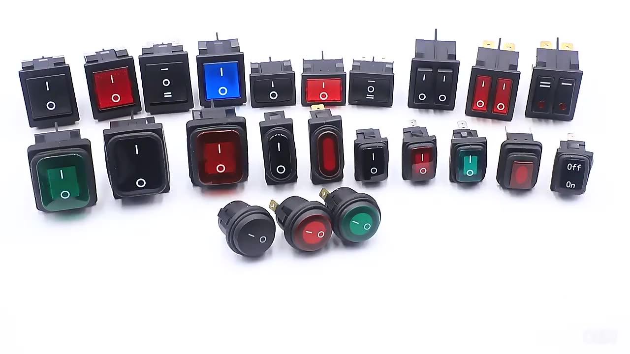 Jec Js-606-al-q-gb-3h-p Green Square Water Proof Rocker Switch With 6v ...