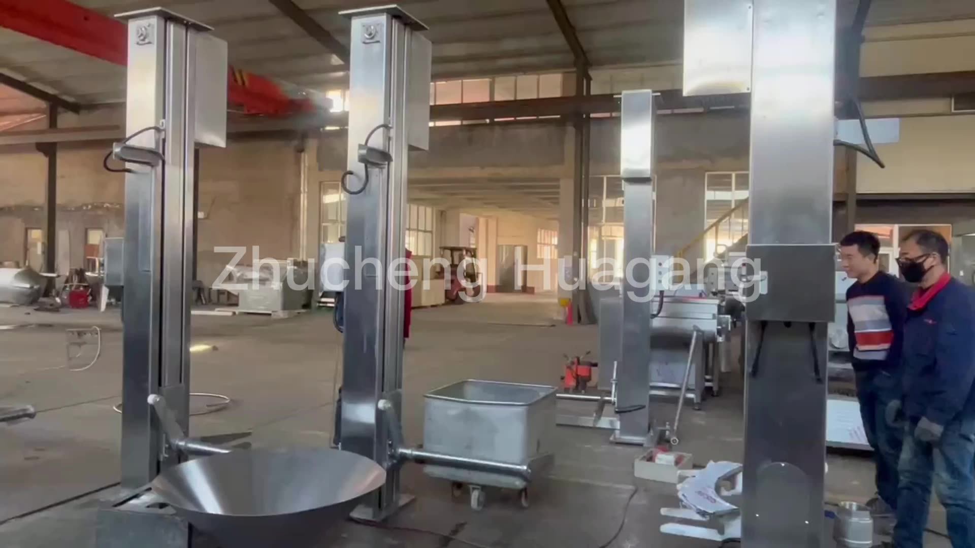 200 Litre Hopper Trolley Elevator Meat Buggy Lifter And Tipper Cart ...