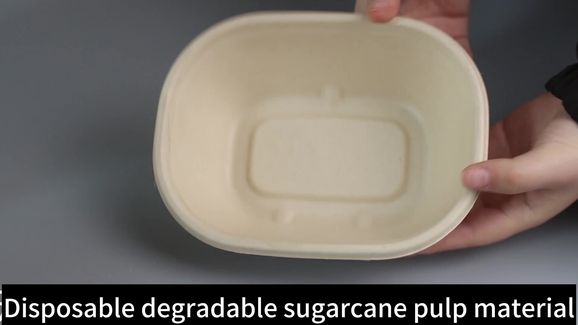 1100ml Food Boxes Takeaway Packaging Bio Bento Lunch Box Bamboo Paper ...