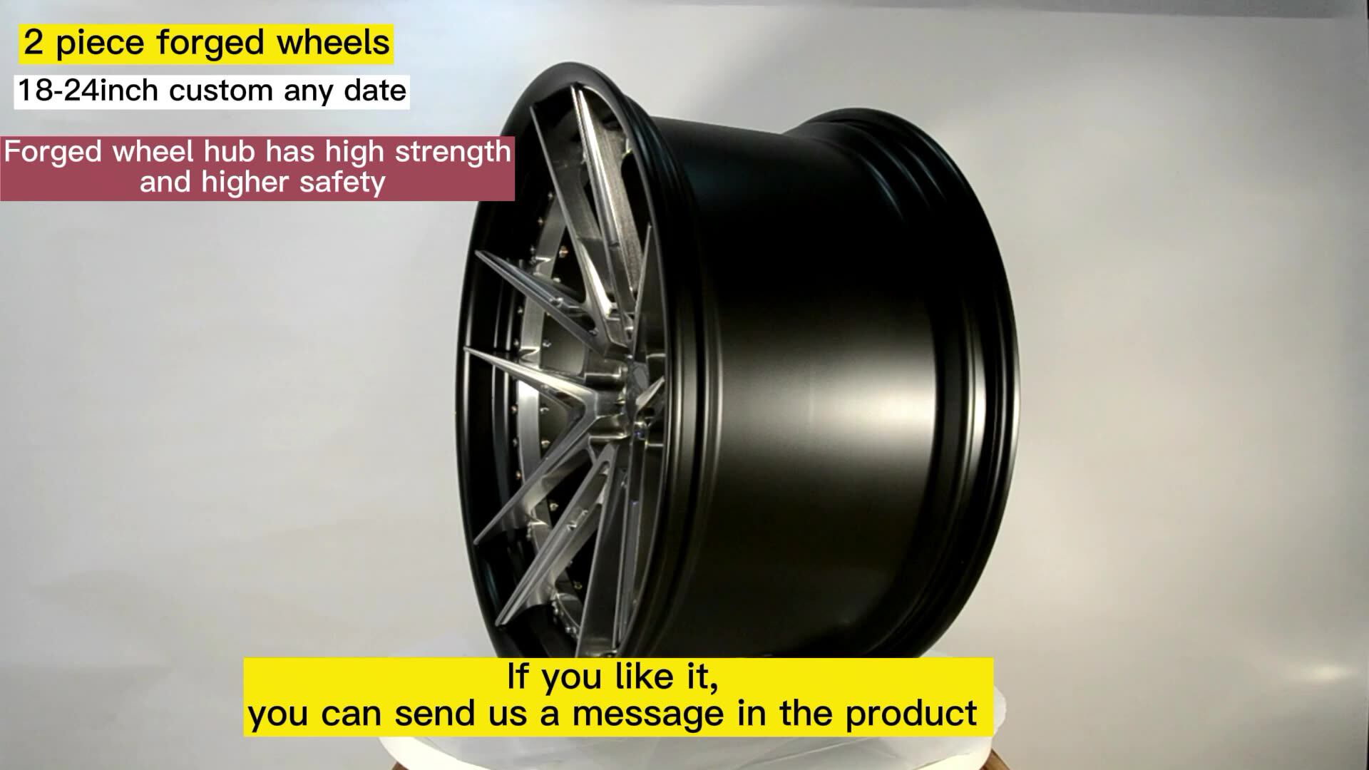 Popular Polished 19 20 21 22 23 Inch 2 Piece Rims Deep Lip Concave Dish ...