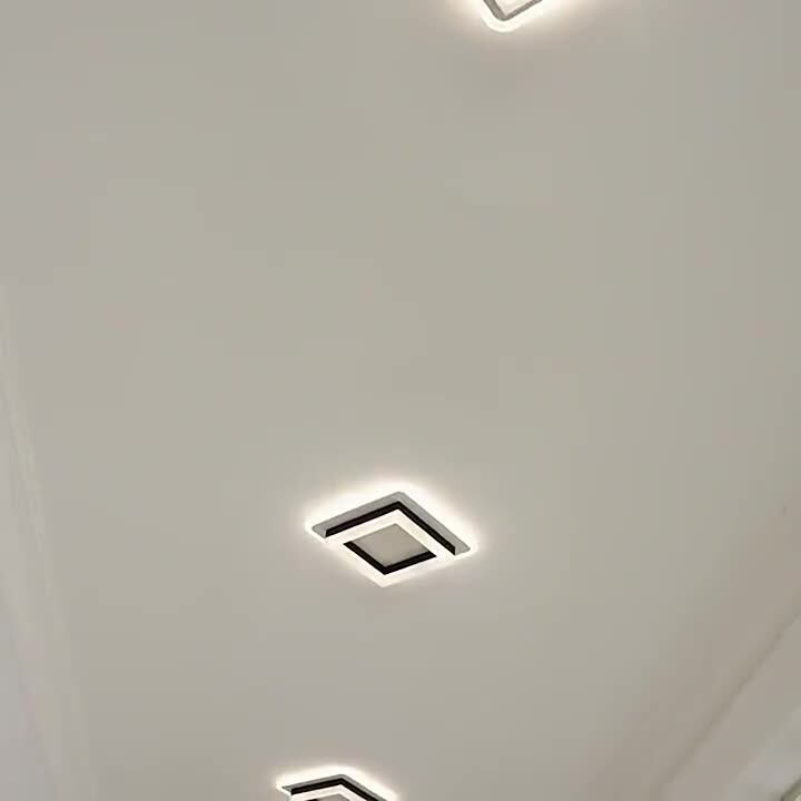 Modern Square Ceiling Led Light Iron Acrylic 60 Hotel Ip65 Incandescent ...