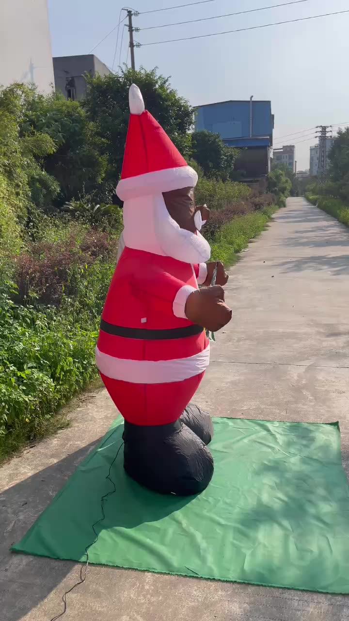 3ft Christmas Inflatable Santa With Green Banne Theme Party Decoration ...