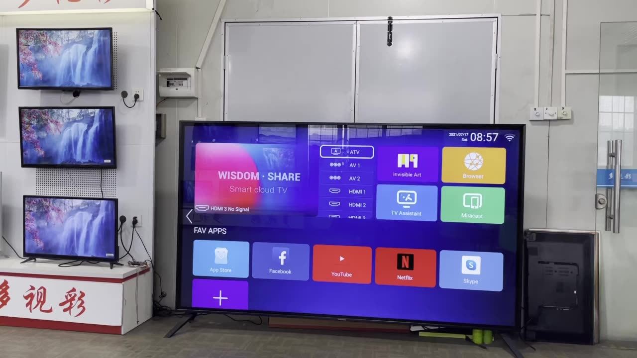 32 40 43 50 55 60 65 85 Polegadas China Android Inteligente Tv Lcd Led ...
