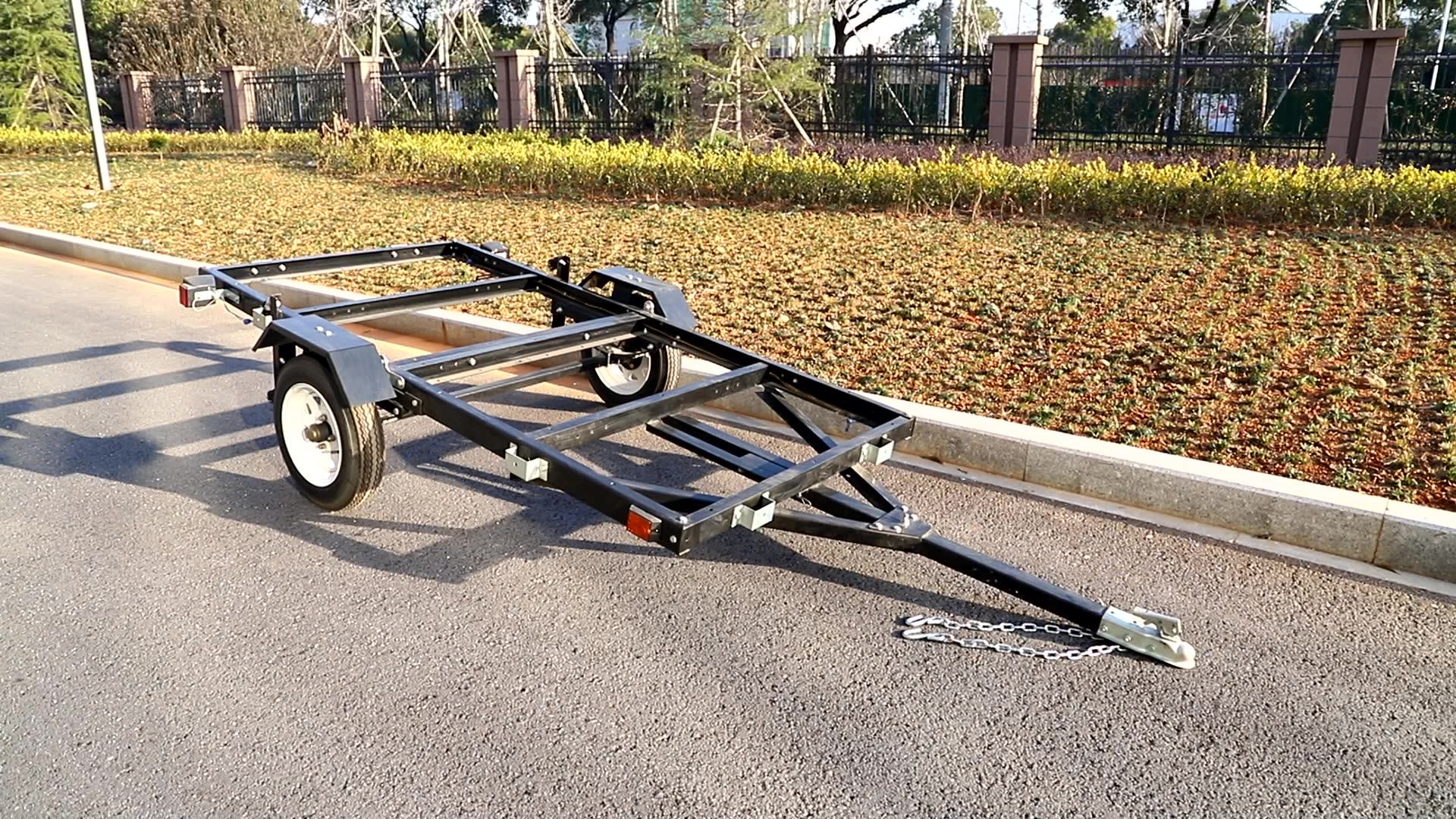 4ft. X 8ft. Steel Galvanized Folding Utility Trailer Kit Folding Car ...