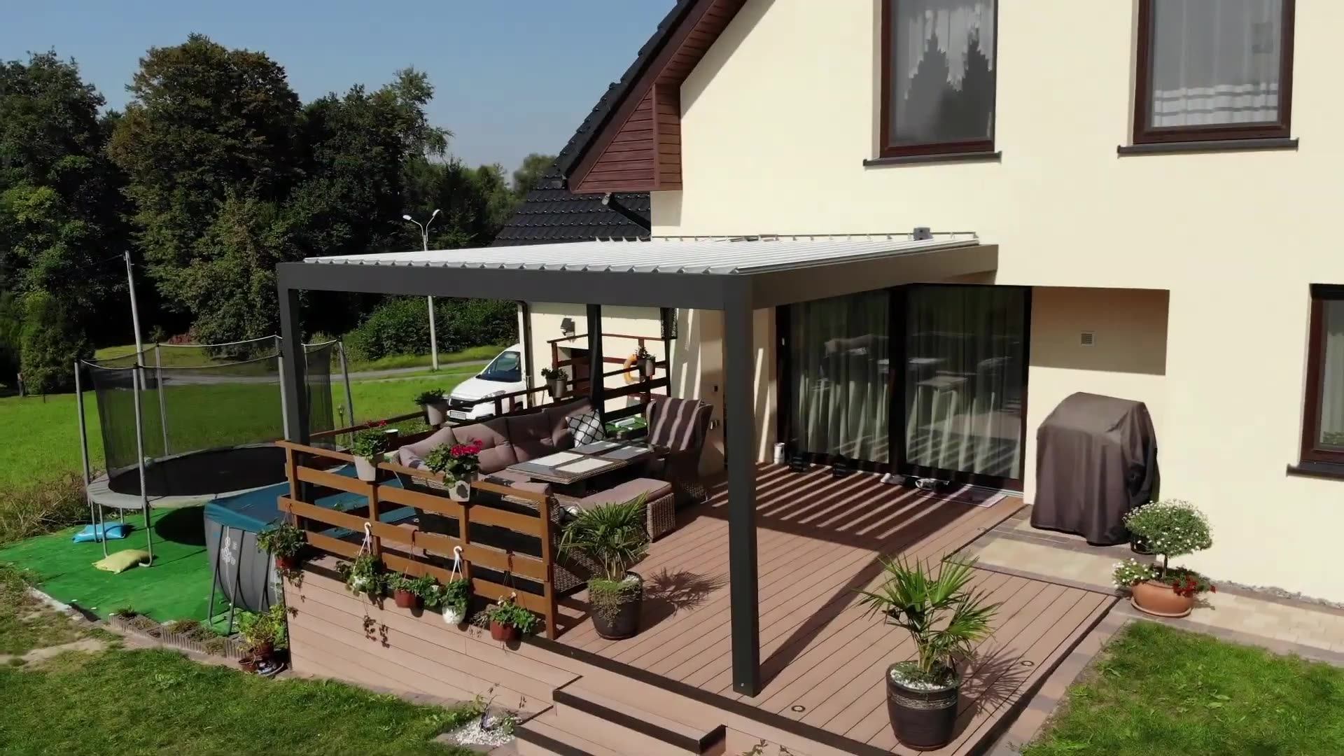 Modern Prefab Pergola Kits Louver Roof Pergola Pivoting Louvers Pergola ...