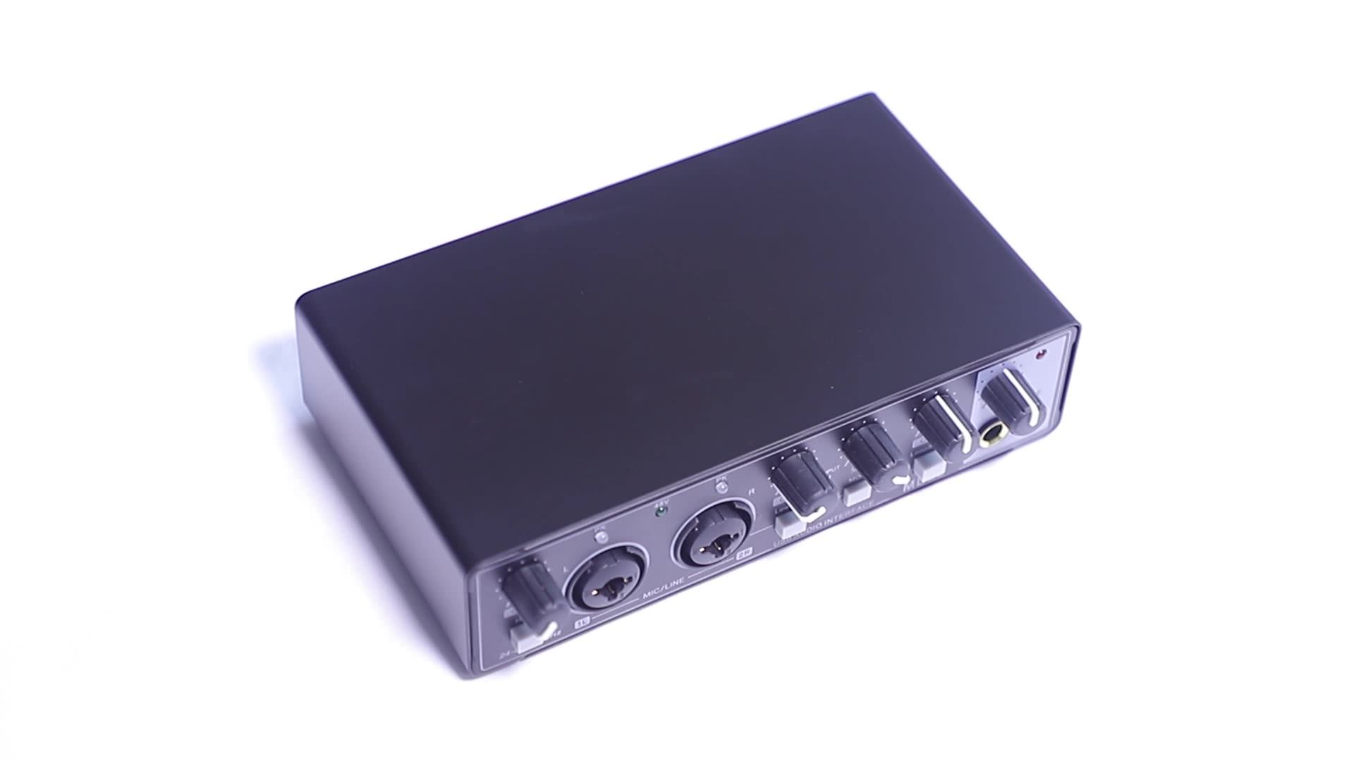 Md22 New Professional 2channels 24bit 192hkz Audio Interface And Usb ...
