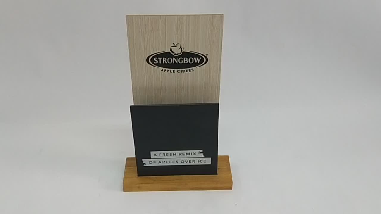 A3 Size Rustic Wood Table Talker Stand Menu Holder - Buy A3 Size Rustic ...