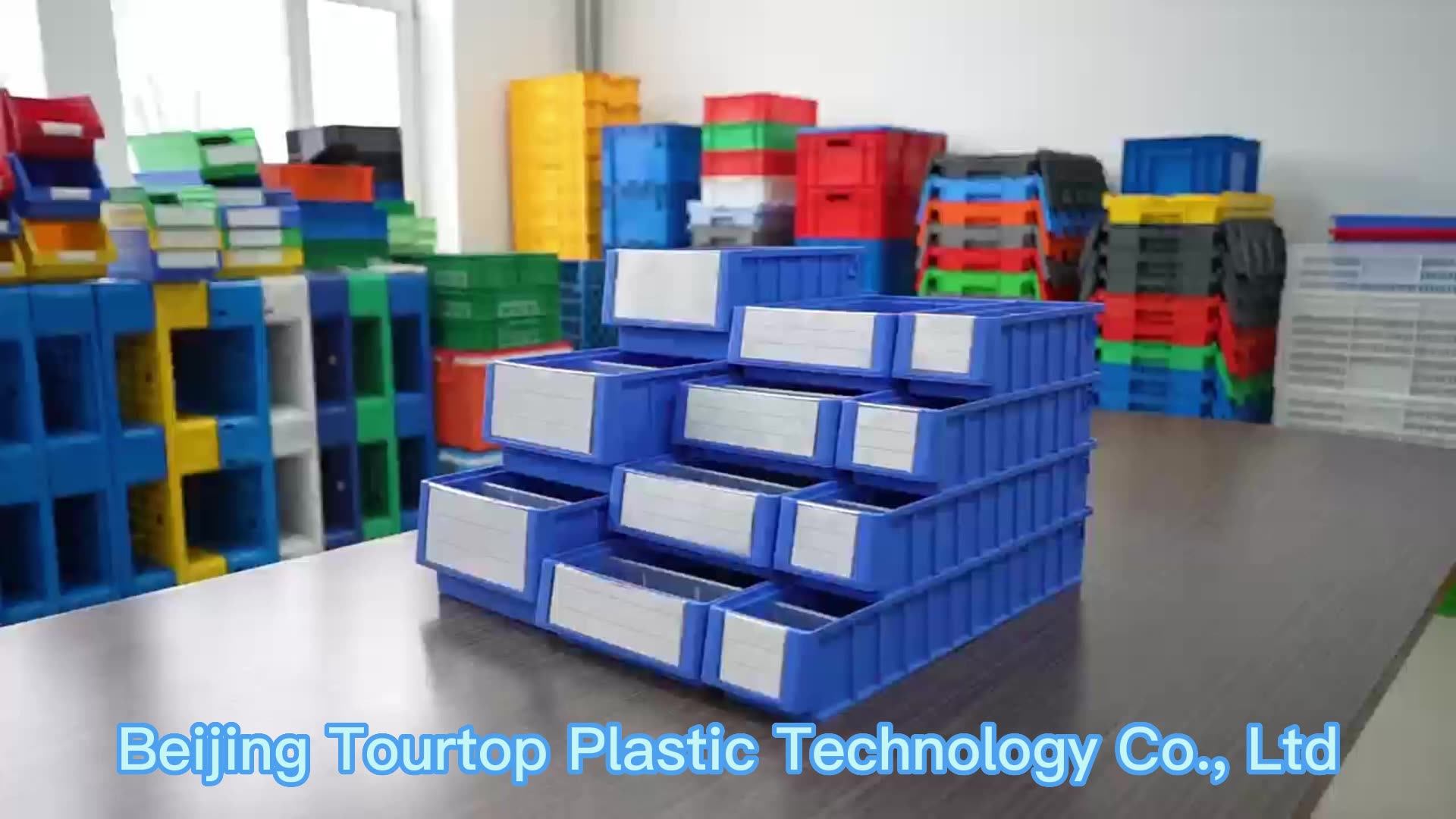 Plastic Bins With Divider 100% New Pp Material Storage Bin Heavy Duty ...