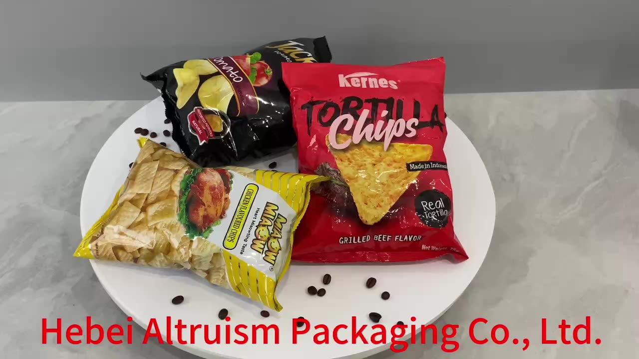 Custom Printing Bag Puffs Food Popcorn Potato Chips Packaging Ldpe ...