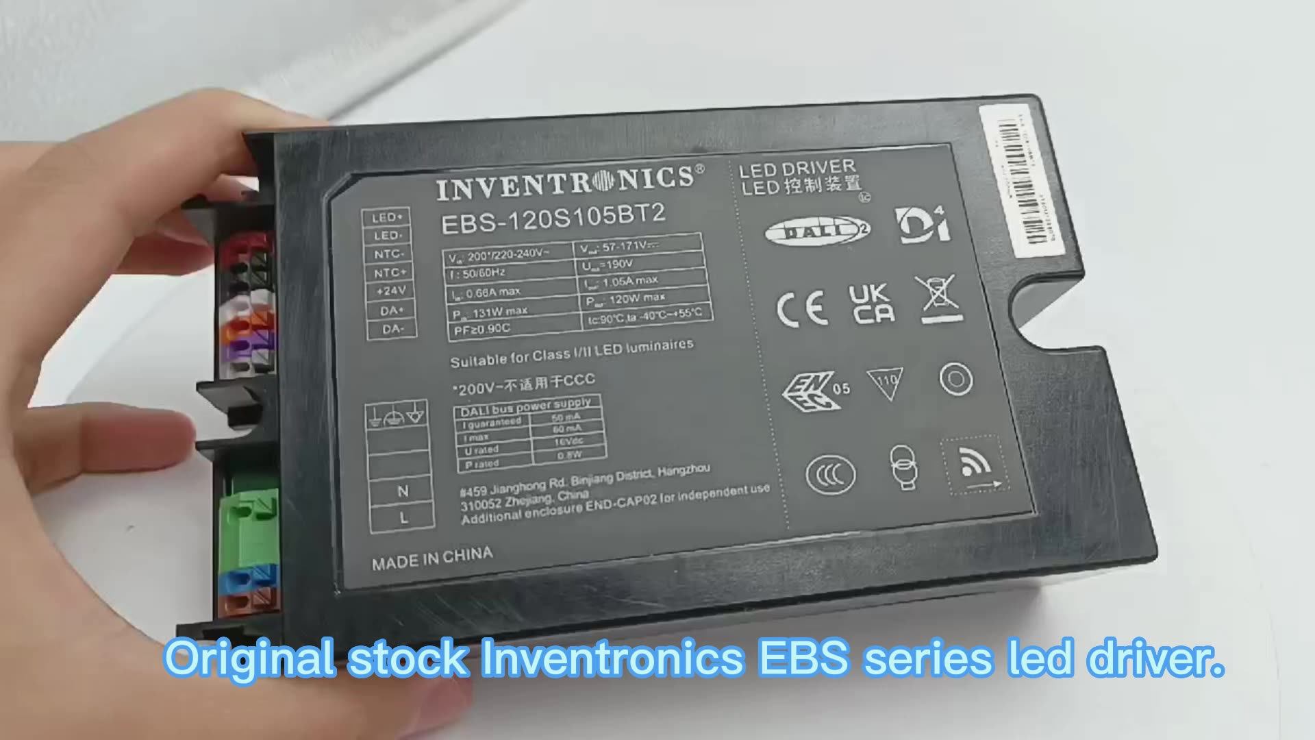 Inventronics Ebs-120s150bt2 120w 1050ma Class I/ii Nfc Driver With Dali ...