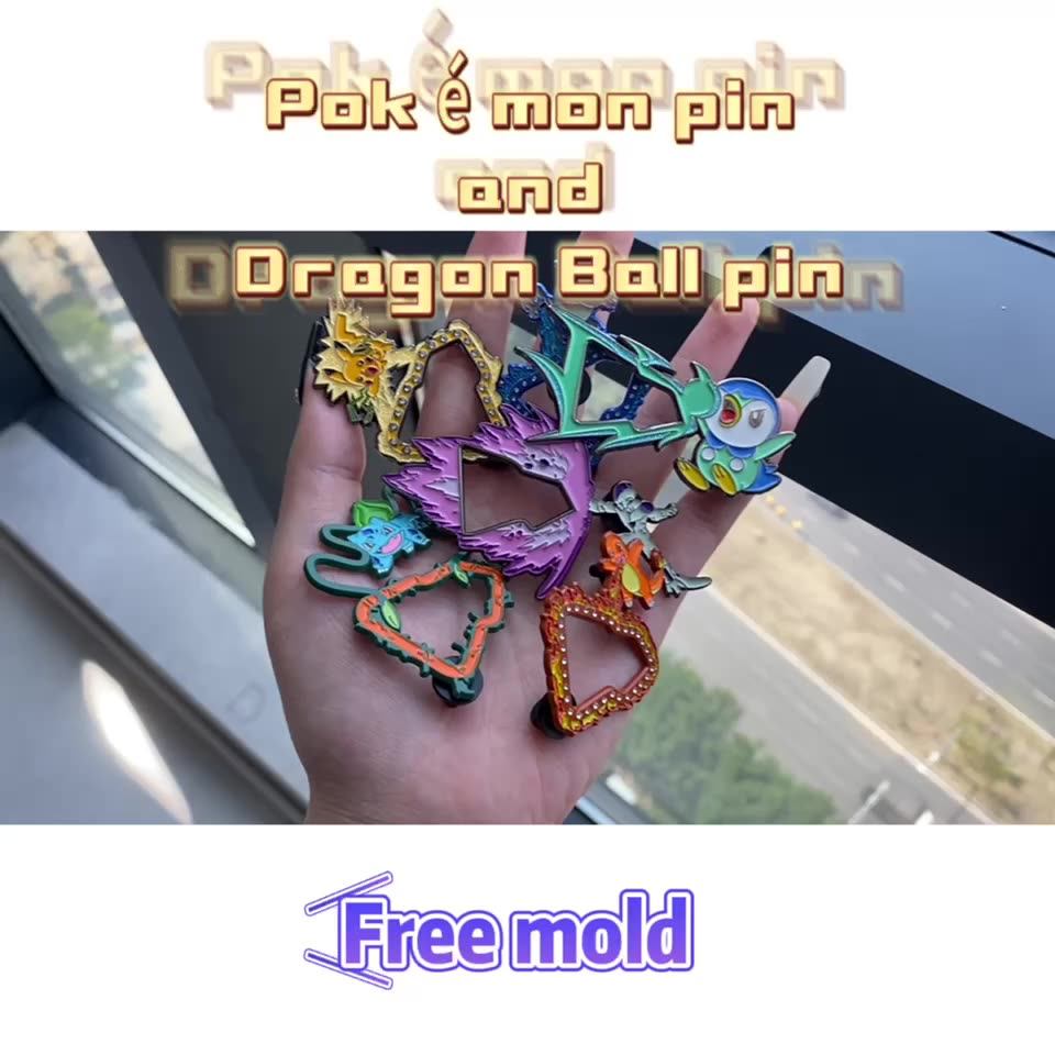 Wholesale Animal Poke Mon Cartoon Metal Brooch Hat Pins Anime Lapel ...