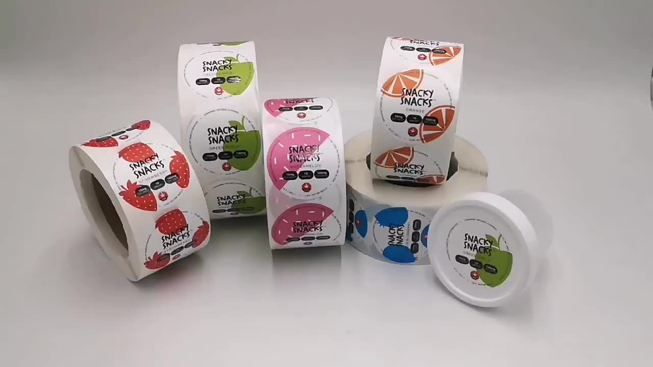 Customize Stickers Synthetic Paper 2 Inch Round Label Stickers For Food ...
