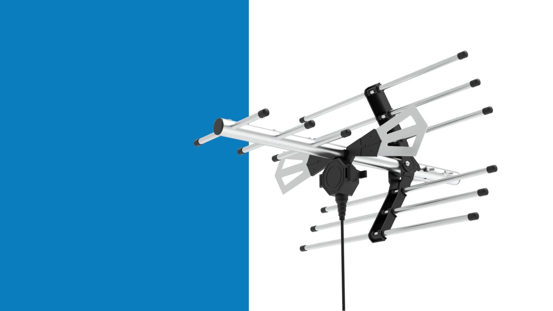 Antuko An-6001 8 Elements 433mhz Outdoor Yagi Antenna Vhf Uhf 150 Mile ...