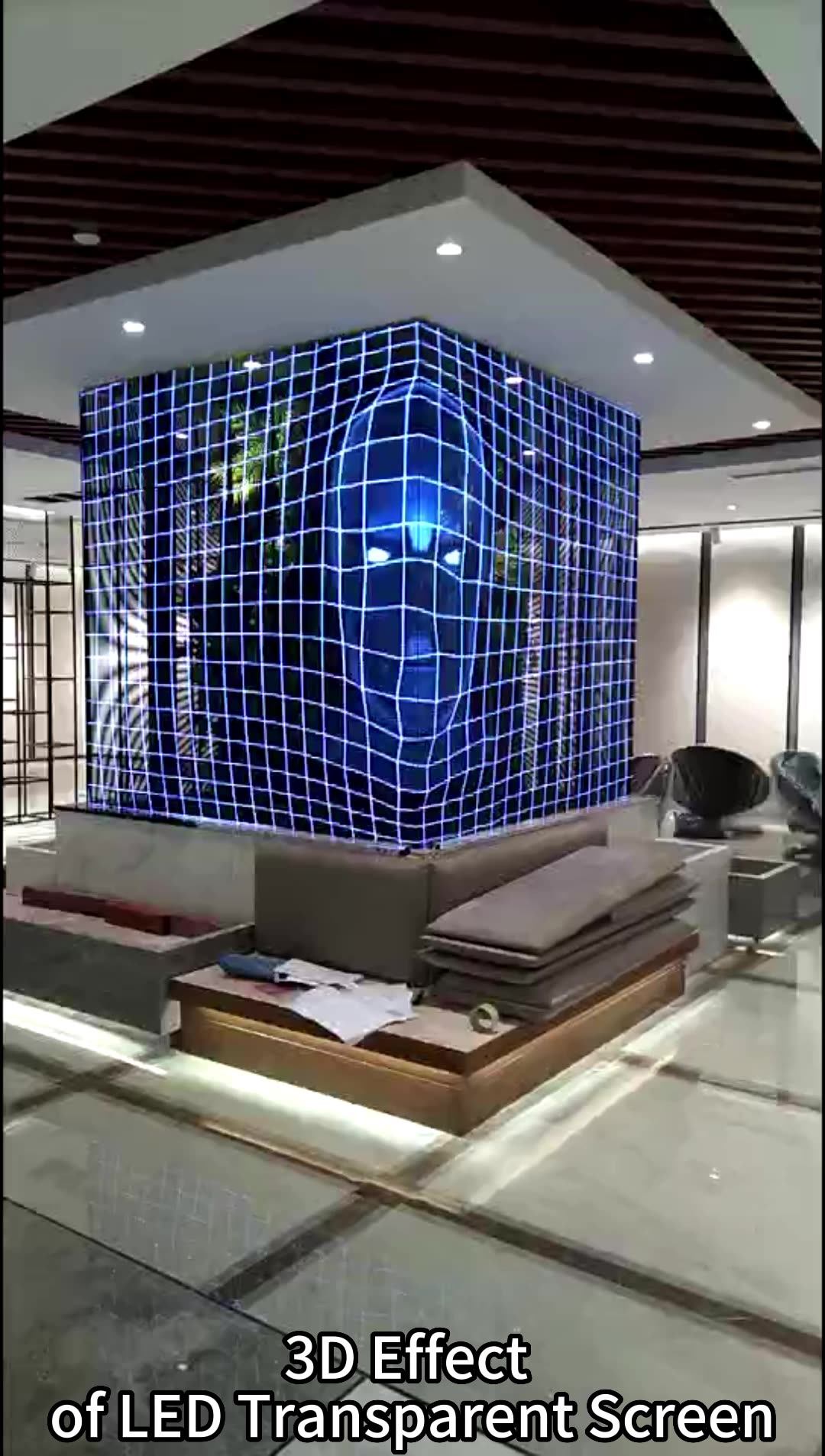 60% Transparency High Resolution Transparent Digital Led Screen Panel ...