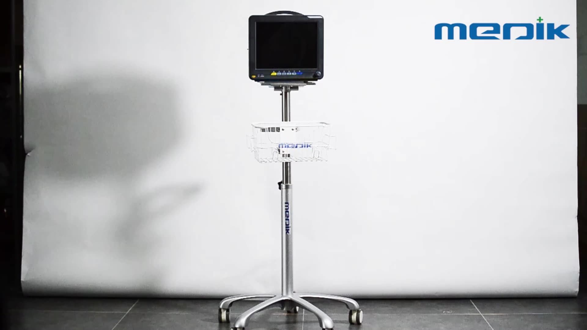 Hospital Medical Aluminium Flexible Patient Vital Sign Stand Rolling ...