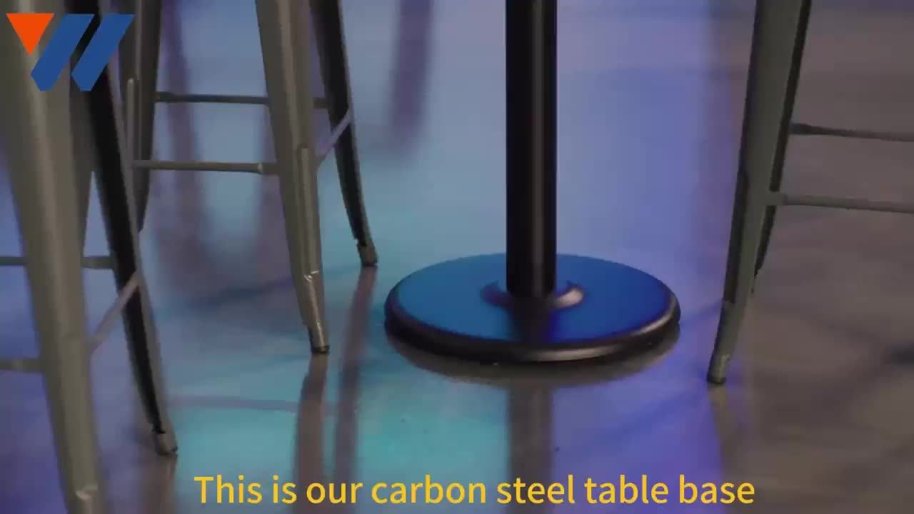 Metal Dining Black Outdoor Counter Height Custom Coffe Industrial End ...