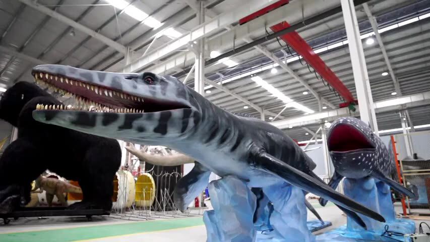 Gtad61 Lifelike Dinosaur Model Robotic Kronosaurus Marine Sea Swimming ...