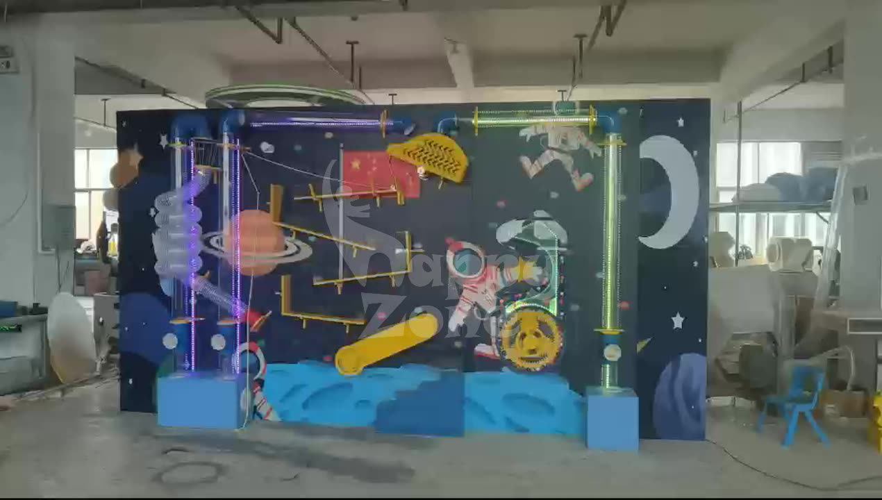 Science Museum Exhibits Custom Museum Wall Play Equipment Kids Interactive Tube Ball Wall ...