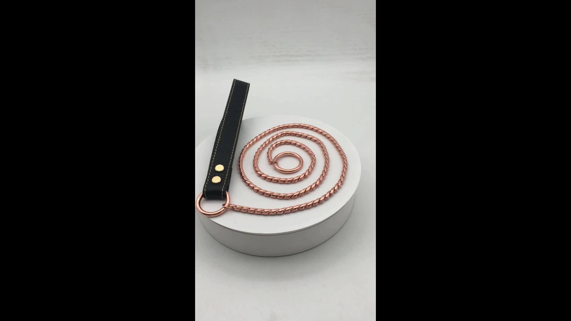 Hot Sale China Wholesale Dog Shape Chain Choke Leash Solid Brass Copper ...