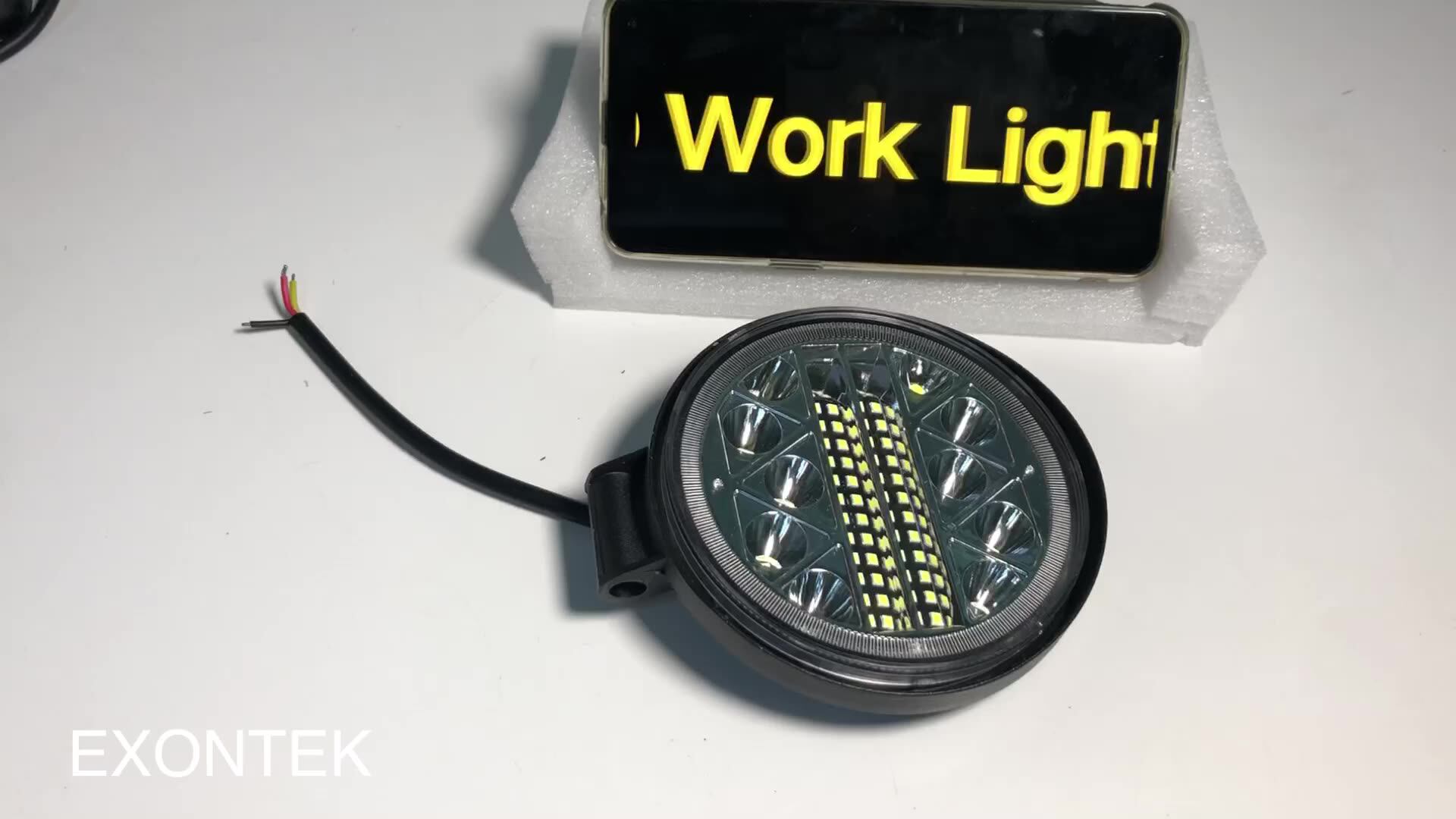 Wholesale 2024 Trend Off-road 4x4 Avto Lamp 102w Round Strobe Led Work Light Pods Flash Driving ...