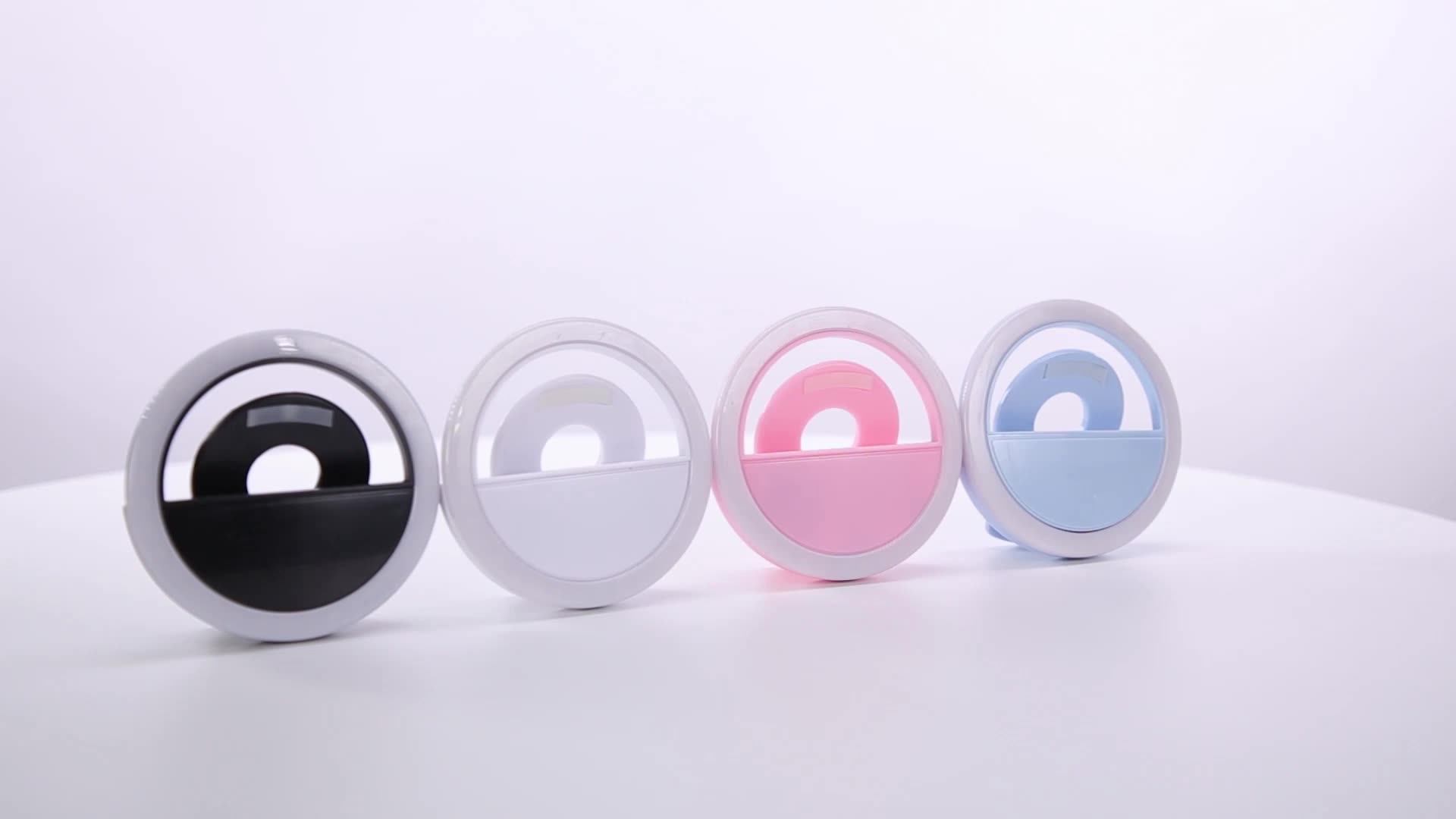 Led Beauty Mini Portable Clip On Mobile Phone Fill Light Make Up Webcam ...