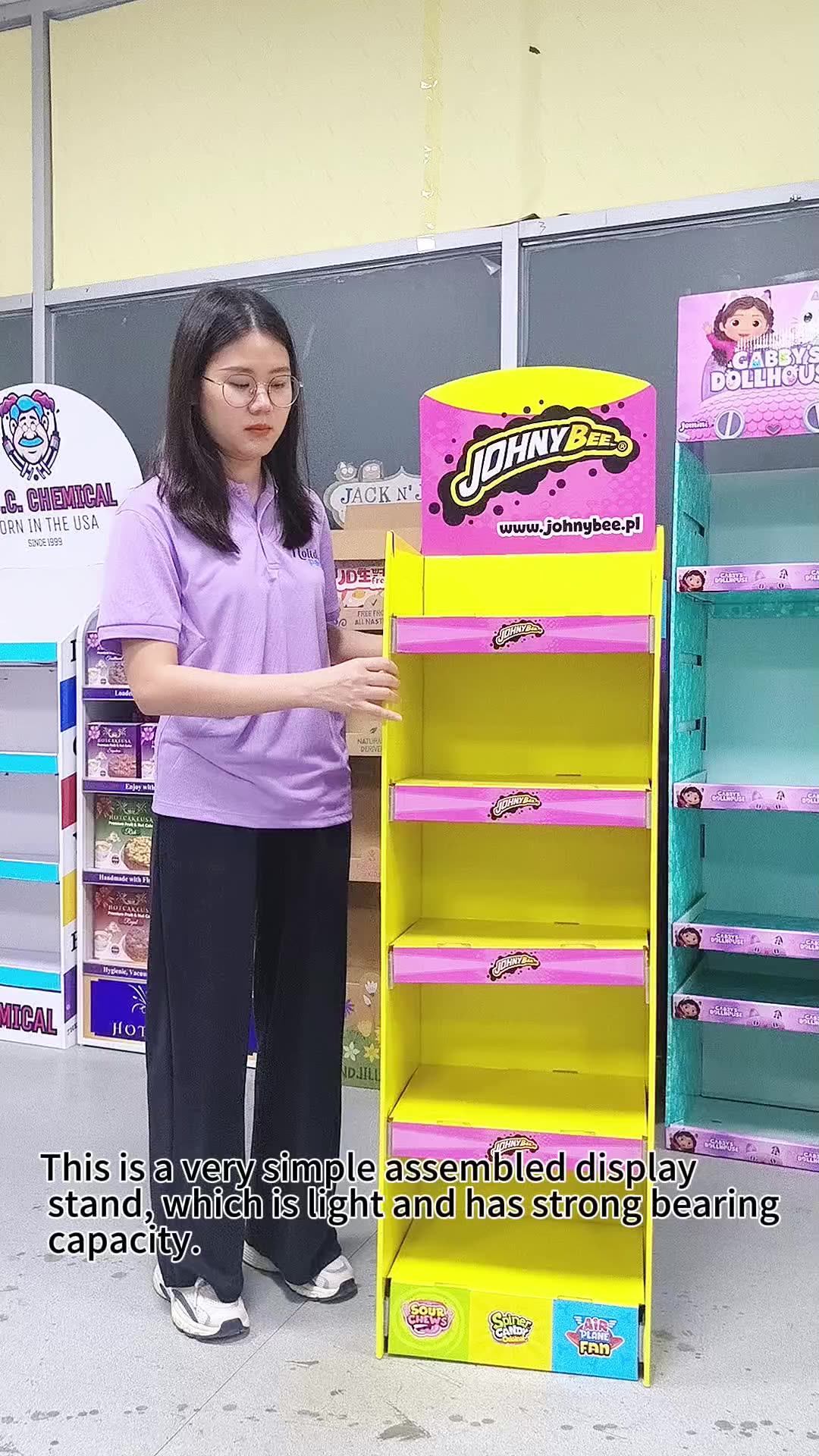 Supermarket Cardboard Chips With Stand For Snack Display Custom Display ...