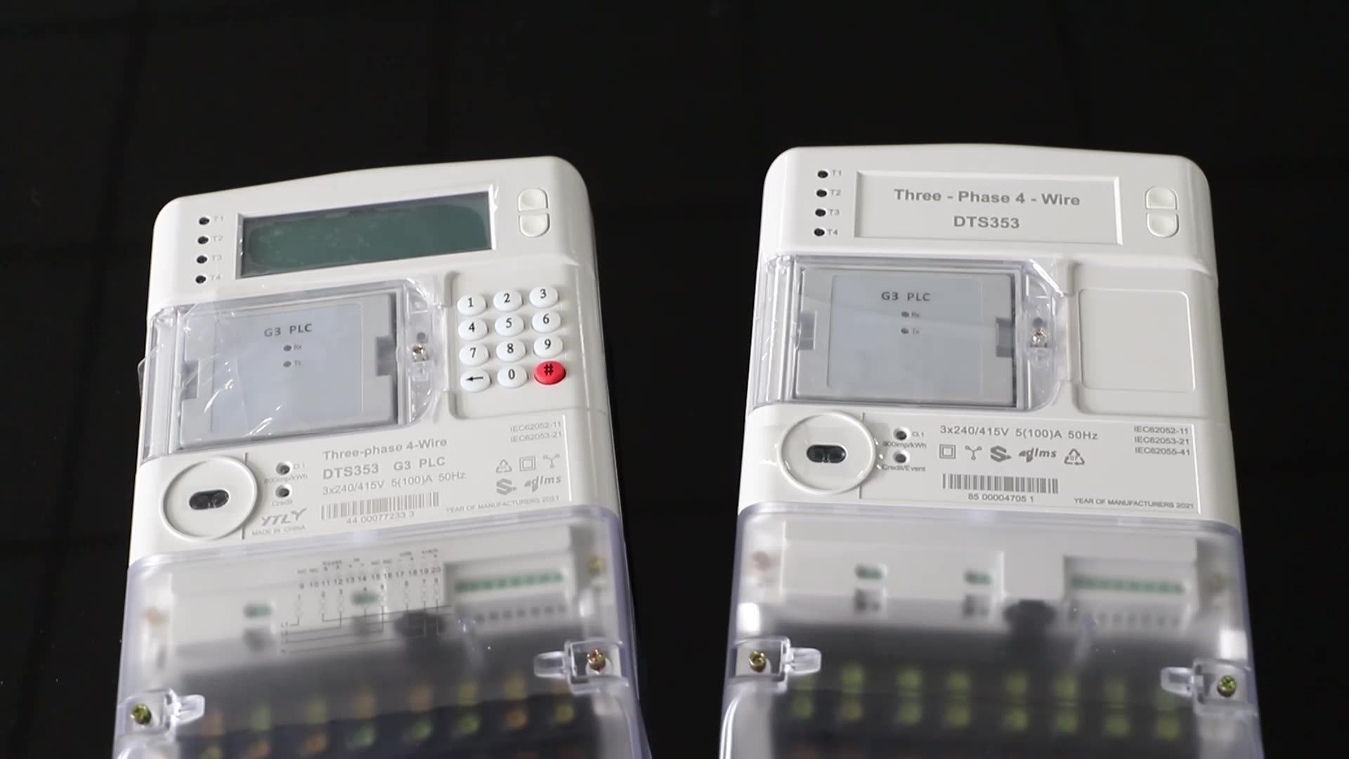 Three Phase Prepaid Electricity Meter Gsm Electric Meter With Ic Card ...