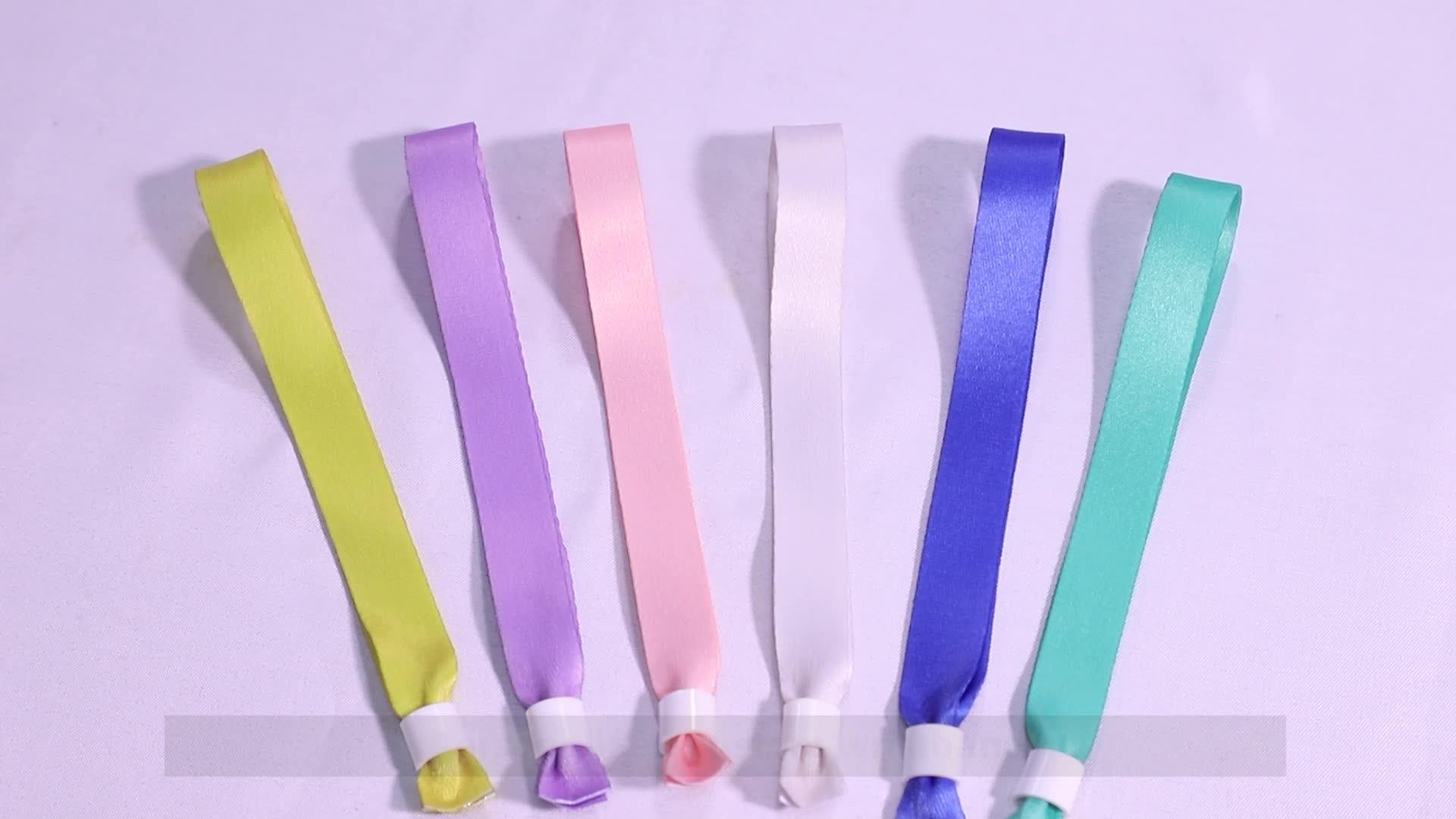 Customized Bracelets Polyester Fabric Wristbands For Trade Show Party ...