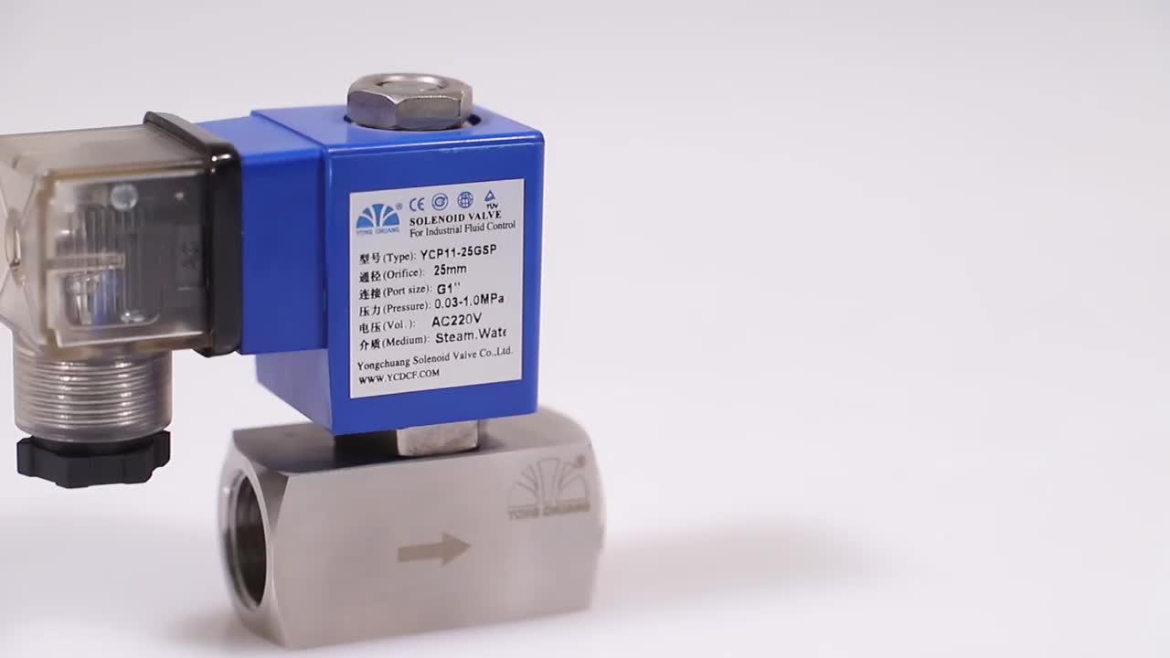 High Pressure Piston Pilot Operated Solenoid Valve For Hot Water,Compressed Air,Watar,Oil ...