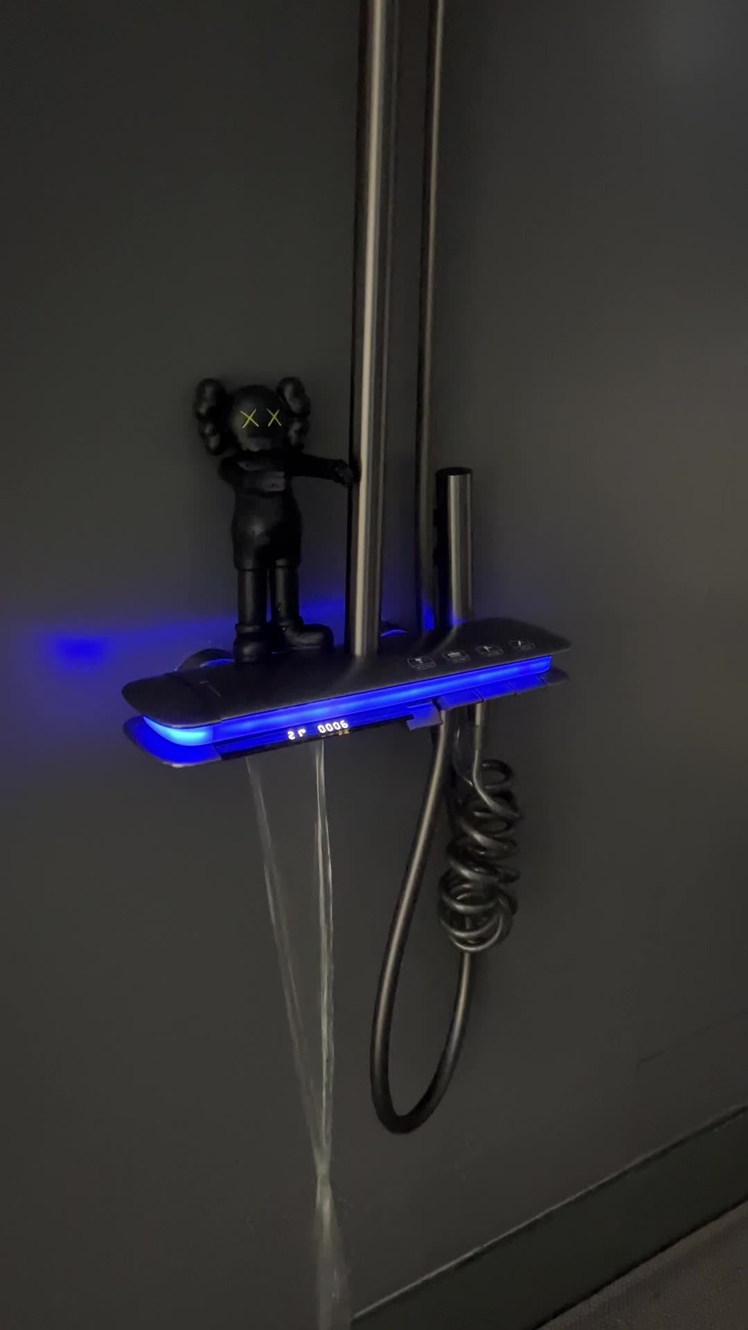 Piano Shower Set Led Digital Smart Wall Mounted Thermostatic Shower ...