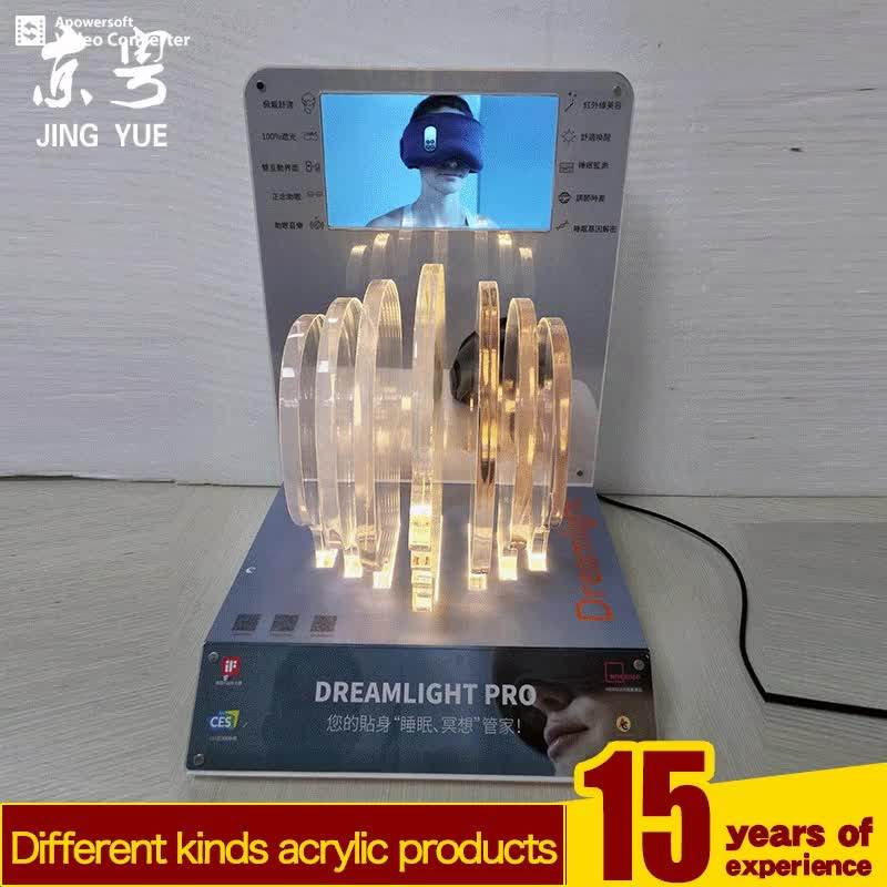 Factory Custom Counter Floor Black 360 Rotating 3 Sided Hanger Pmma ...