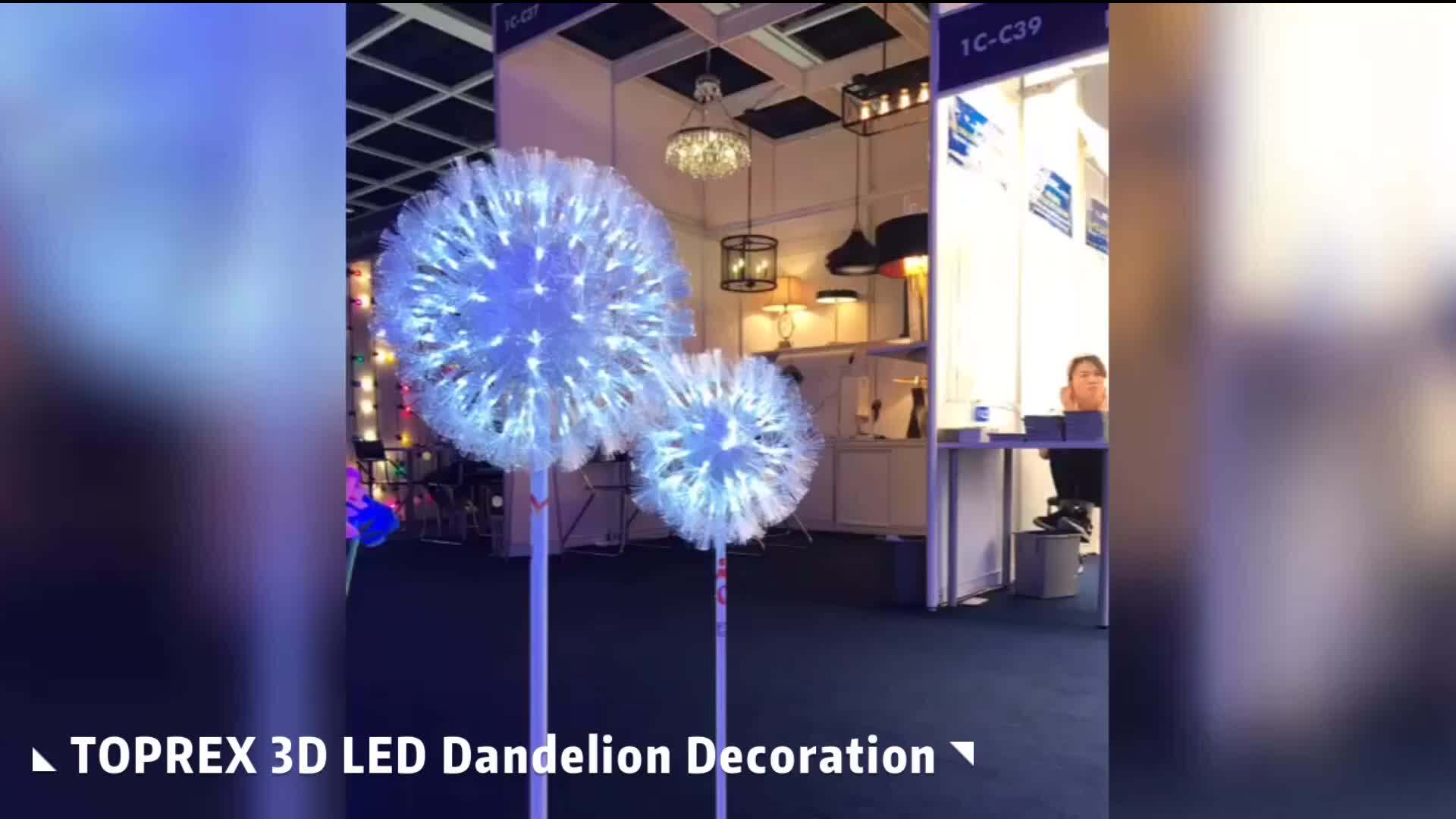 Toprex Decor Led Fiber Optic Dandelion Flower Light For Lawn Yard ...