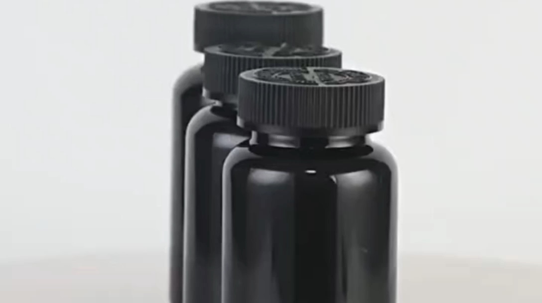 Hdpe 150cc Black Plastic Pill Bottle Jar For Tablet Protein Medicine Bottle Pill Capsule ...