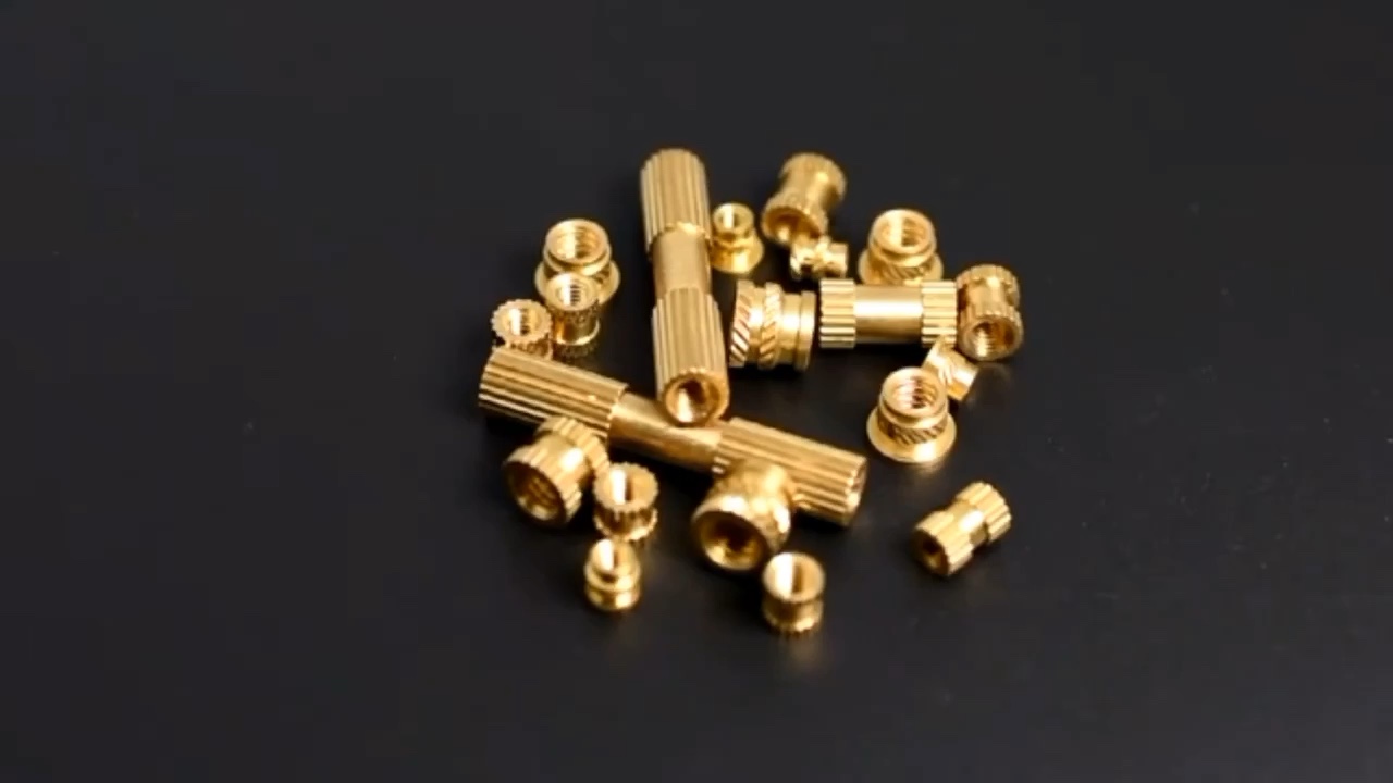 Custom Size M1.2 M1.4 M1.6 M2 M2.5 M3-m8 Through Hole Knurled Threaded Brass Insert Nut For ...