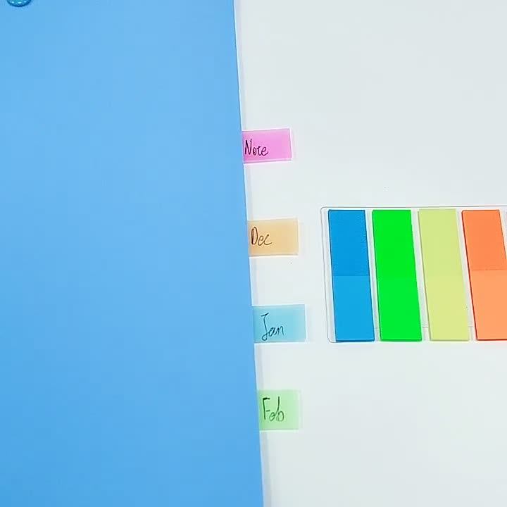 Fluorescent Neon Color Film Index Sticky Notes Pet Book Index - Buy ...