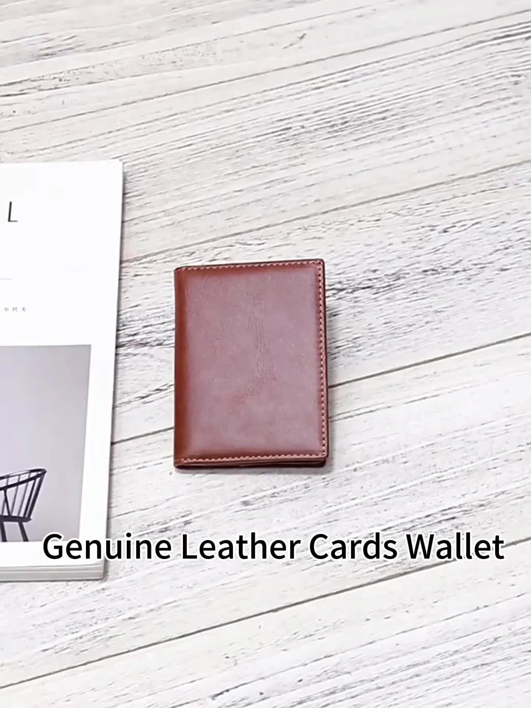 Vintage Genuine Leather Cards Holder Men Women Coins Purse Cards Wallet ...