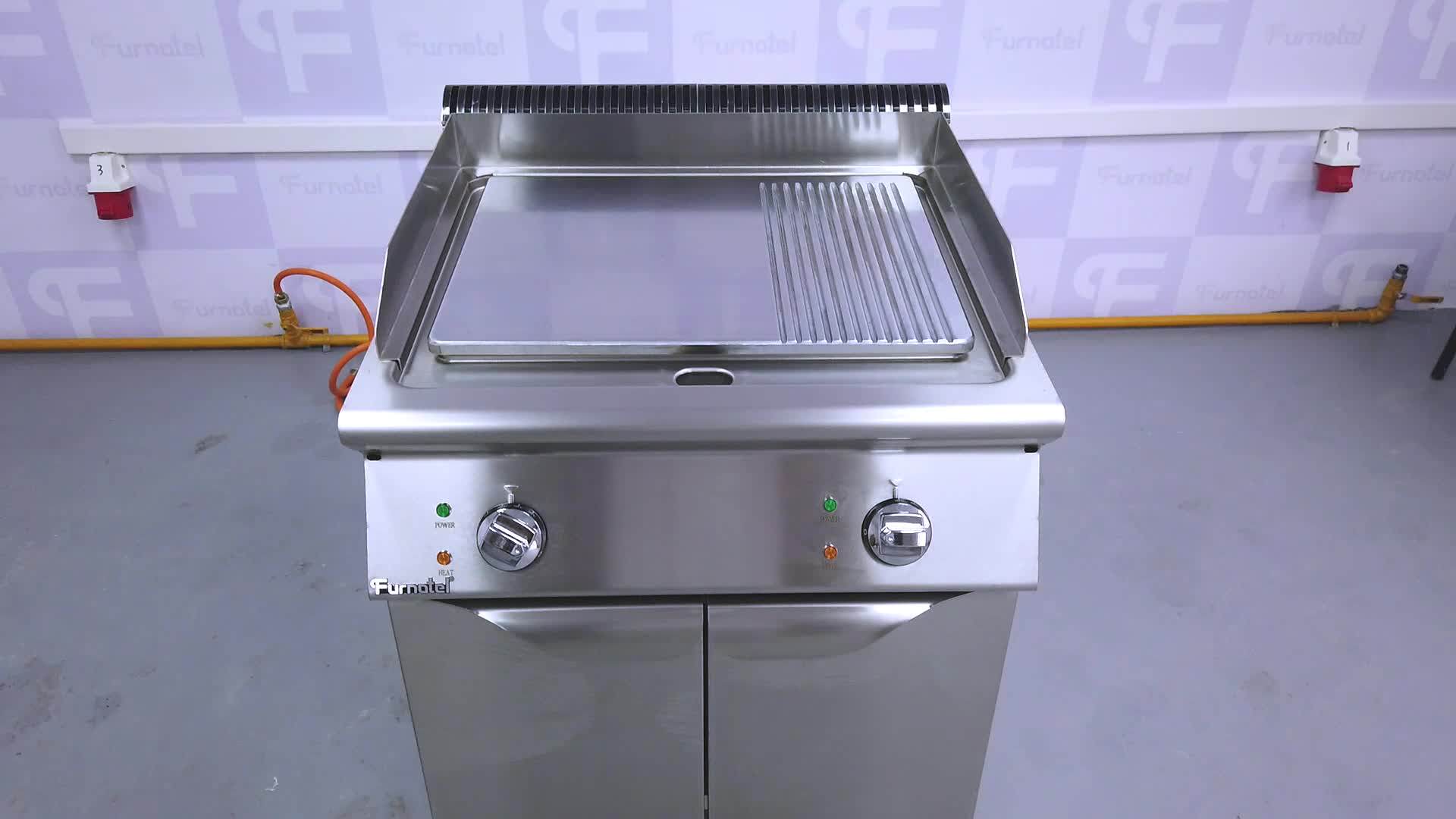 Furnotel Commercial Electric Stainless Steel Half Griddle Plate And ...