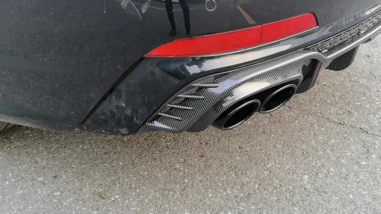 Rs6 Carbon Fiber Rear Diffuser With Tailpipe For Audi A6l C8 Rs6 Style ...