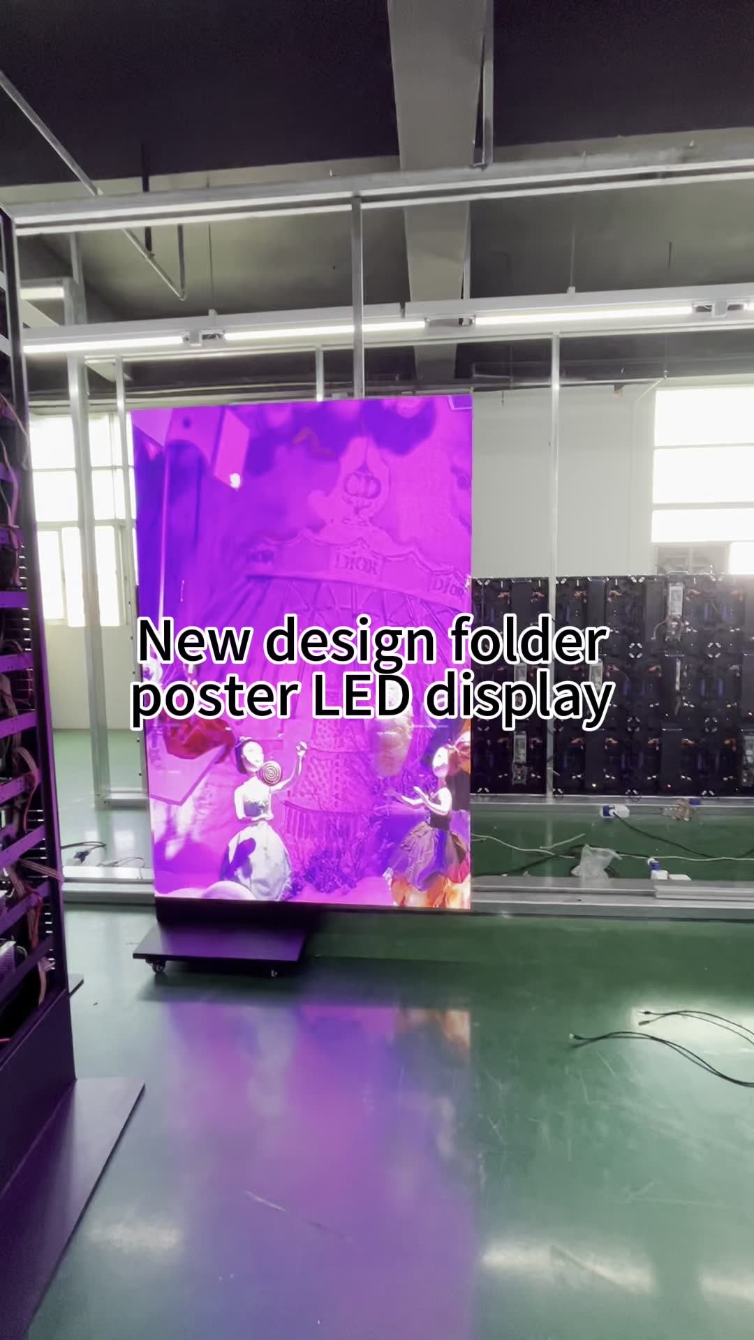 New Design P2.5 Floor Standing Double Side Foldable Led Poster Screen ...