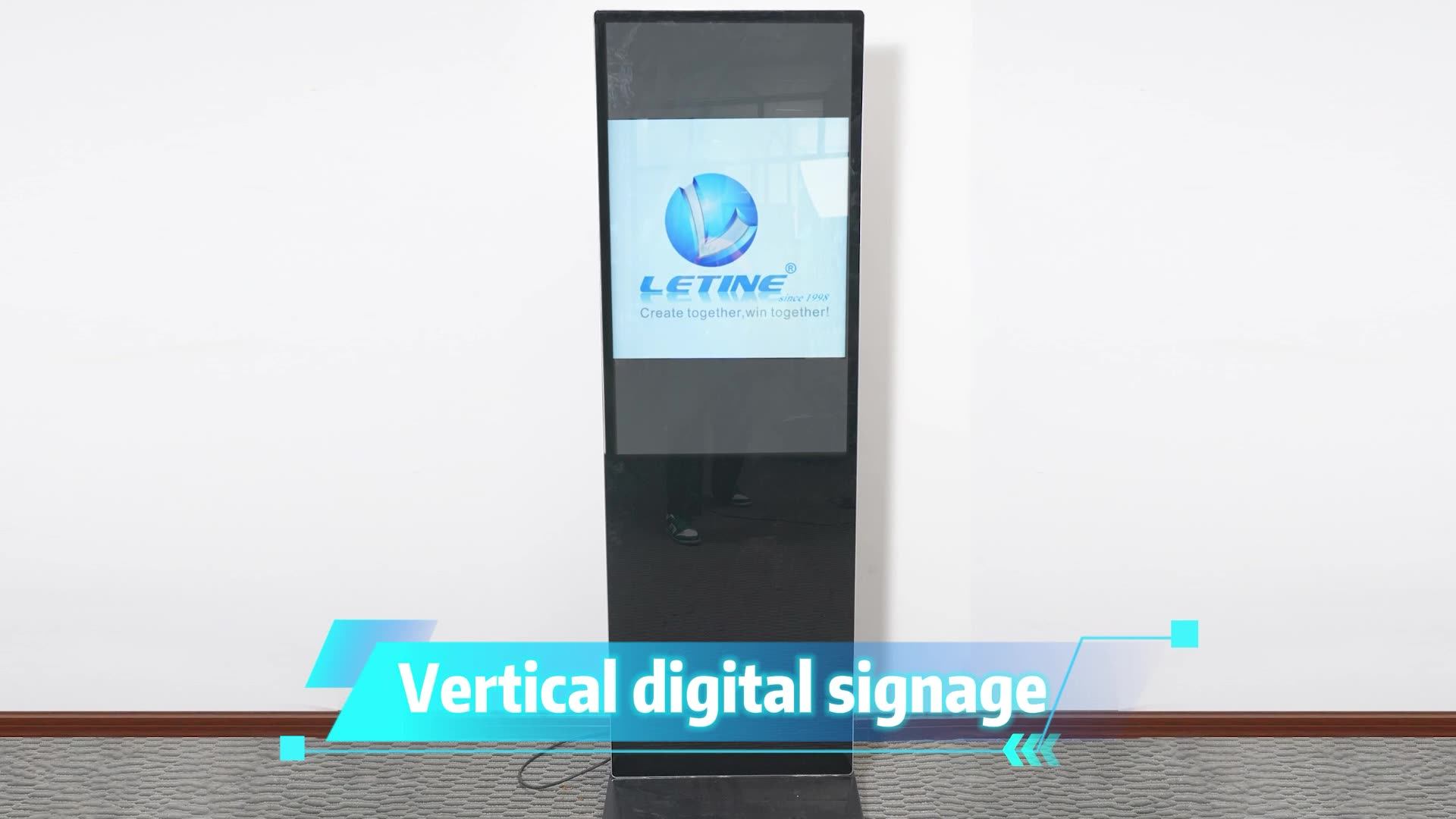 55 Inch Indoor Android Video Display Counter Lcd Ultra Thin Free ...