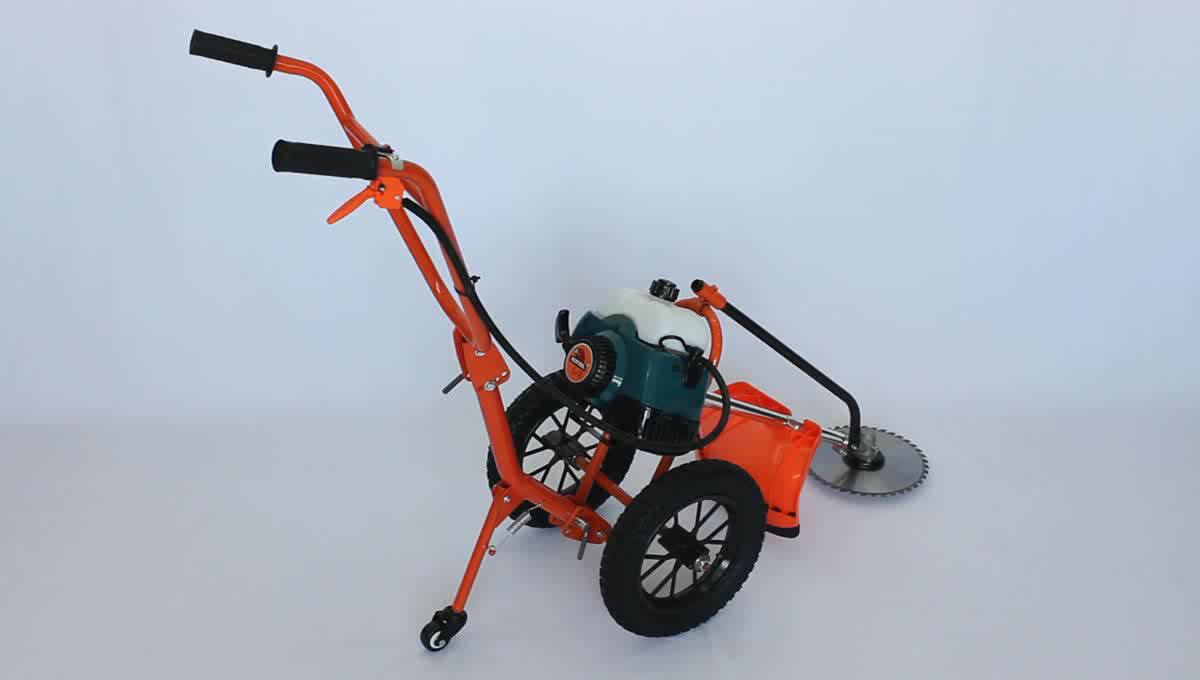 Single Wheel Hand Push Type 2-stroke 40.2 Cc Grass Cutter Rich ...
