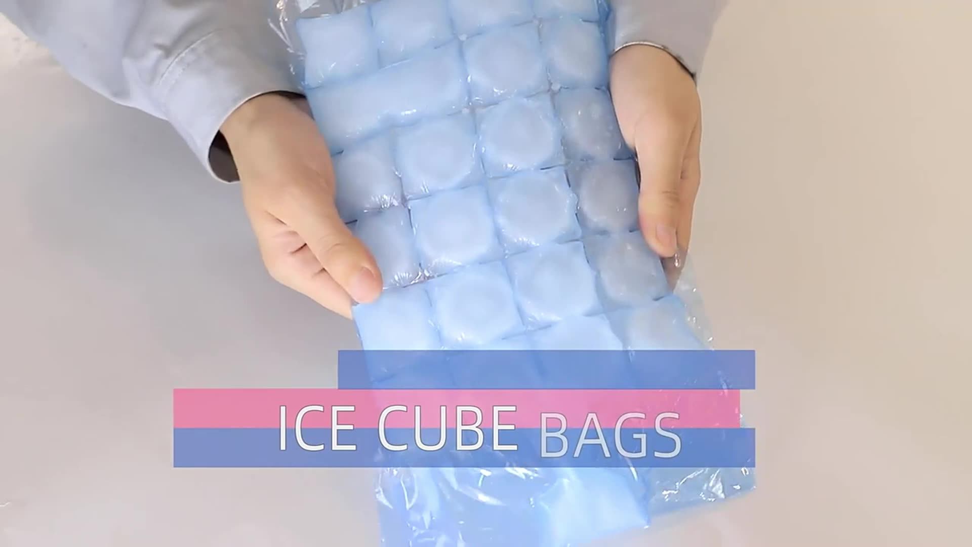 24 Cubes Clear Cold Seal Ice Make Packaging Ldpe Plastic Disposable ...