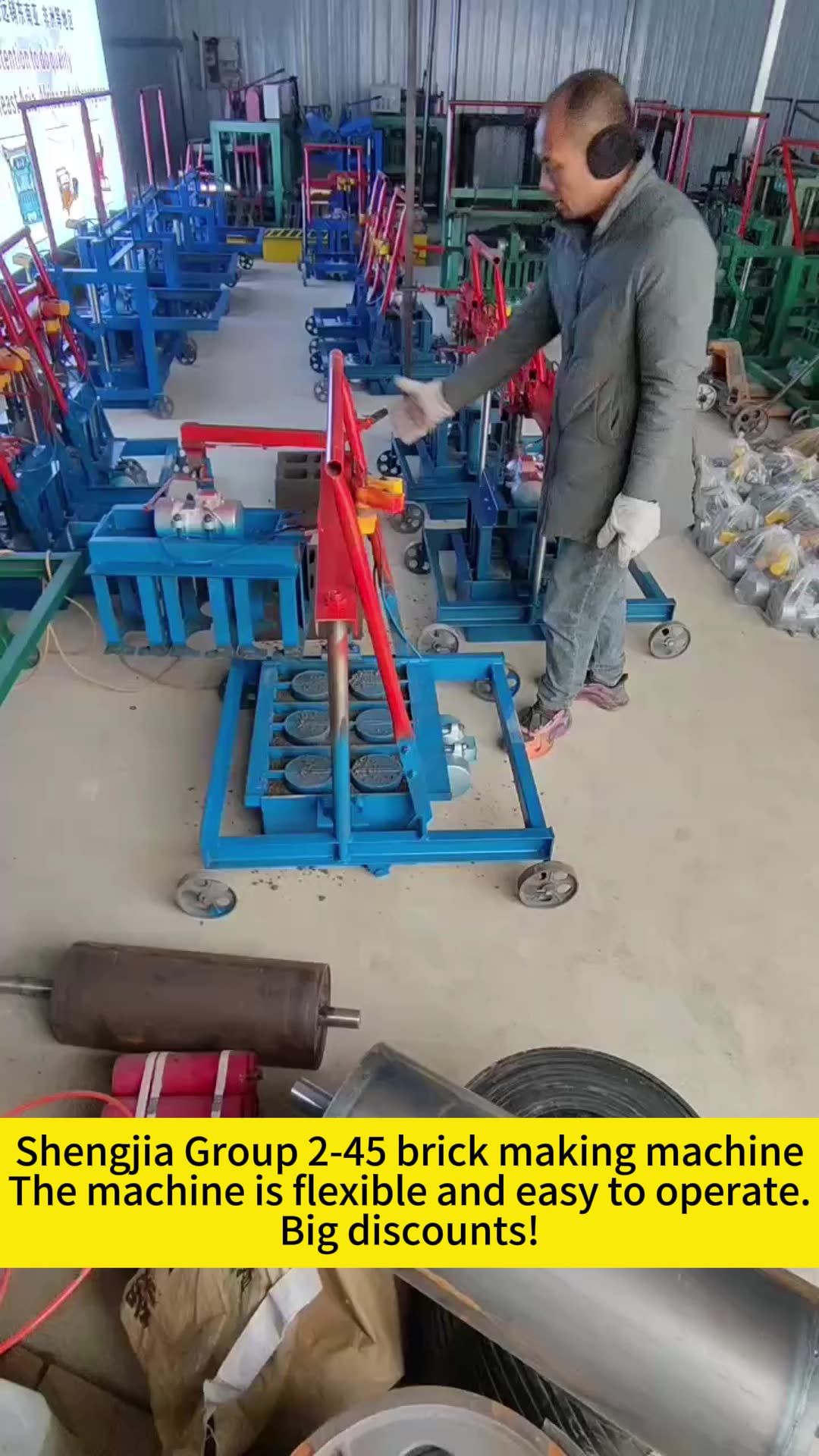 Movable Mobile Diesel Engine Egg Laying Concrete Hollow Block Making ...