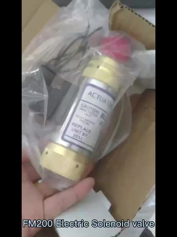 Electrical Solenoid Actuator Manual Actuator For Fm200 Fire Suppression ...