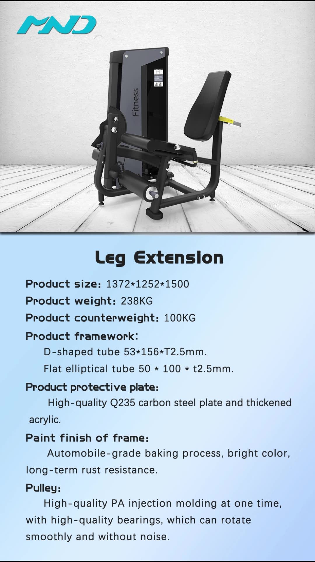 Commercial Use Steel Leg Extension Equipment Pin-loaded Selections For ...