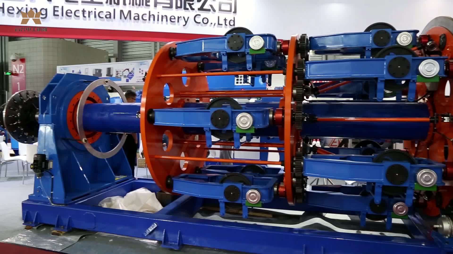 630/500 Rigid Strander 54 Bobbin Row Loading Wire Stranding Machine ...