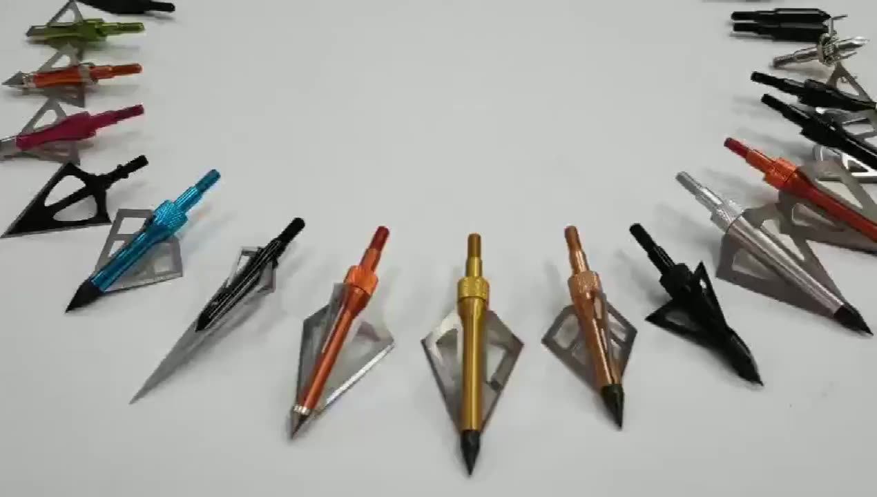 6 Pcs Pack 125 Grain Field Points Titanium Coating 4 Blade Arrow ...