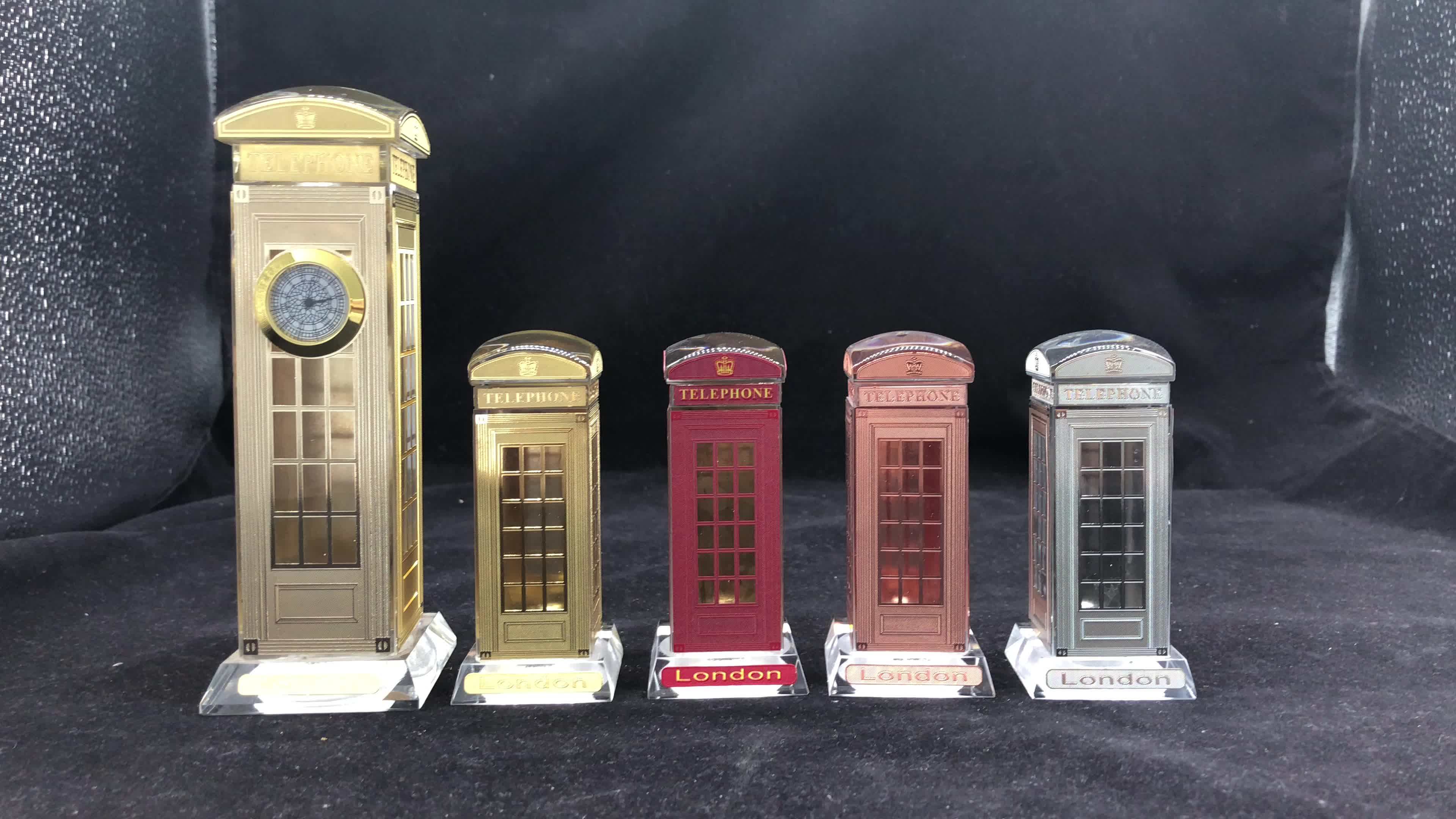 Phone Booth Bank Telephone English Crown London Piggy Red Uk Crystal ...